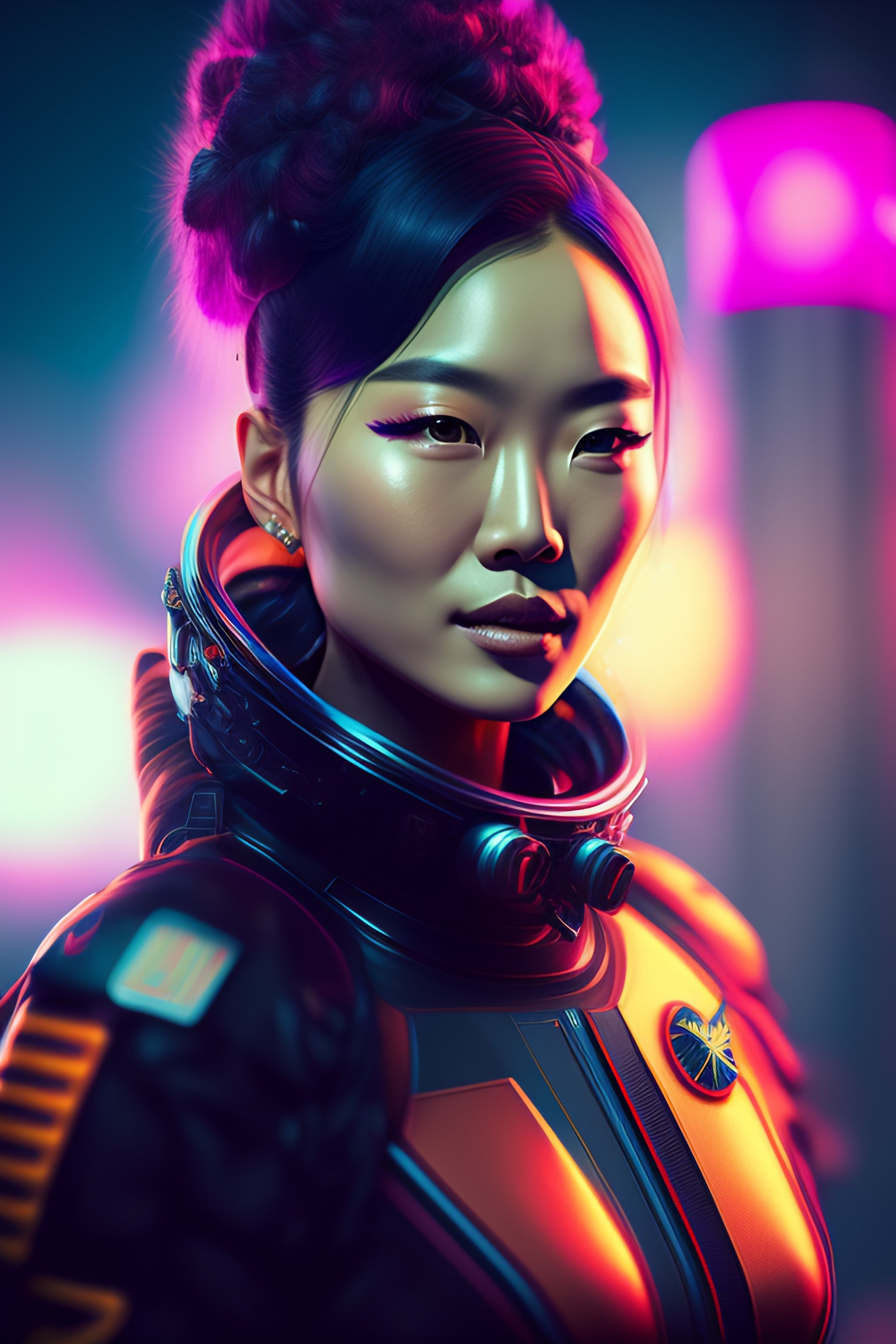 Lexica - Hyperrealistic portrait of a woman monster astronaut, full ...