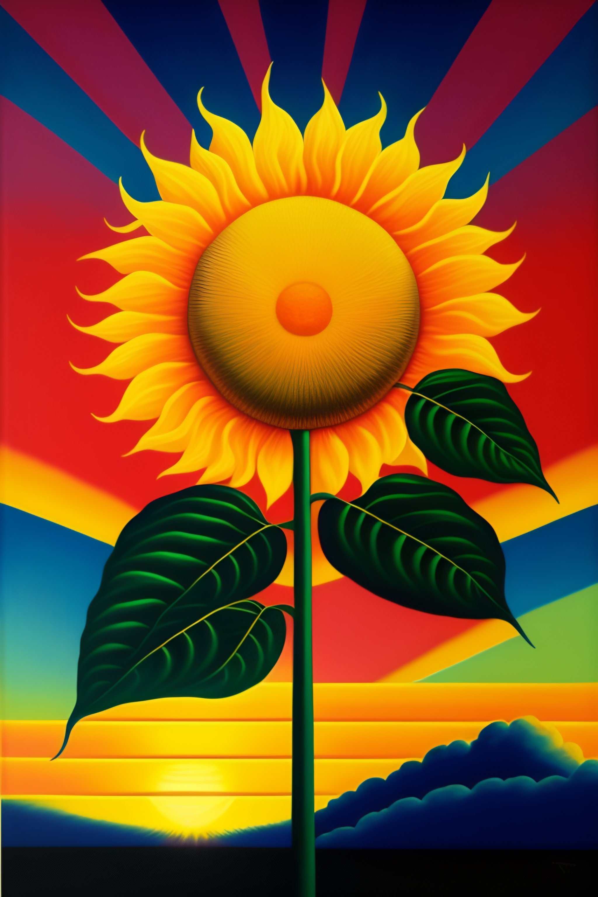 Lexica - The Sun radiates with optimism and positivity. A large, bright ...