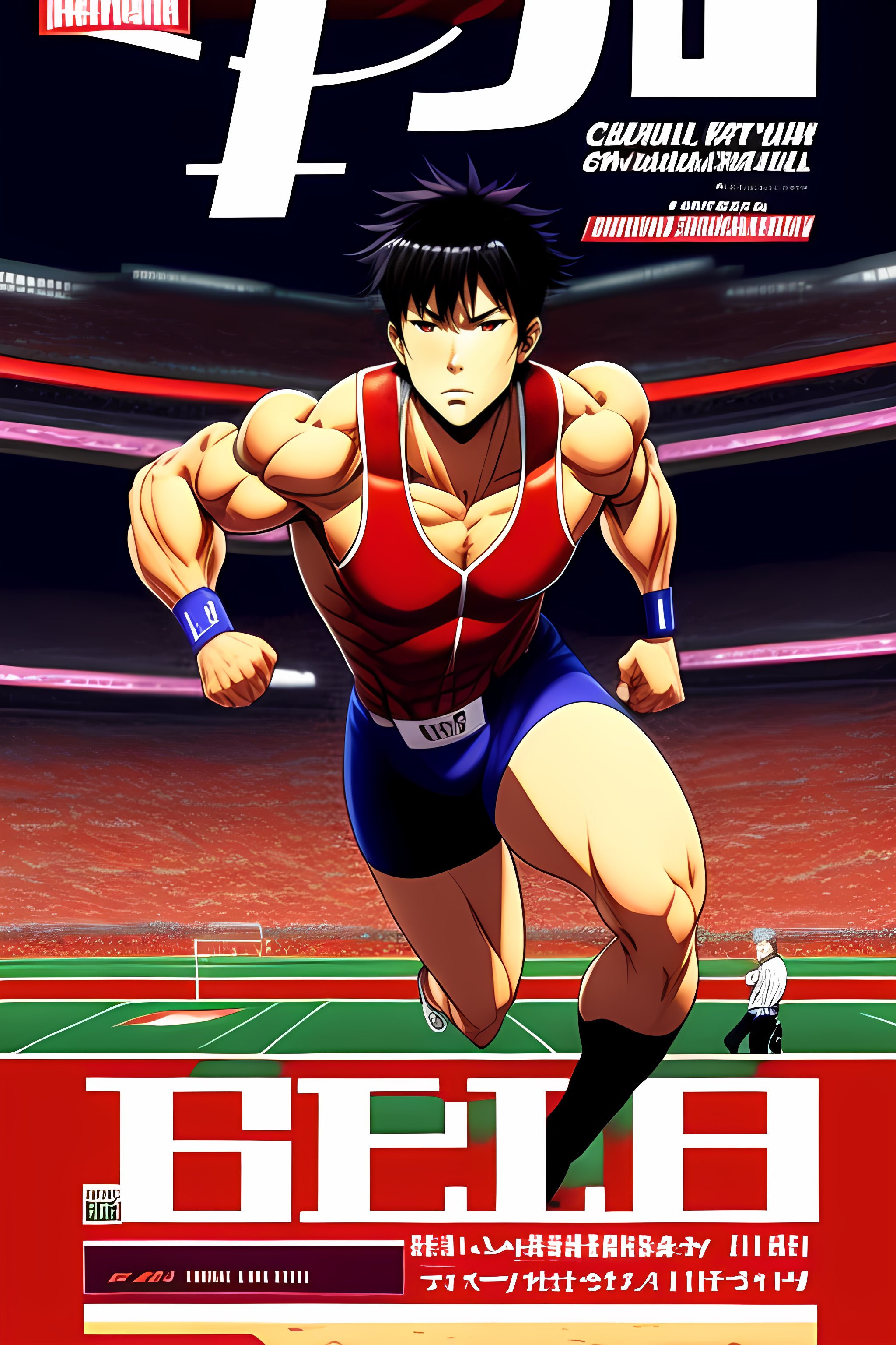 Lexica - Sports manga style. A high-energy stadium with a packed crowd ...