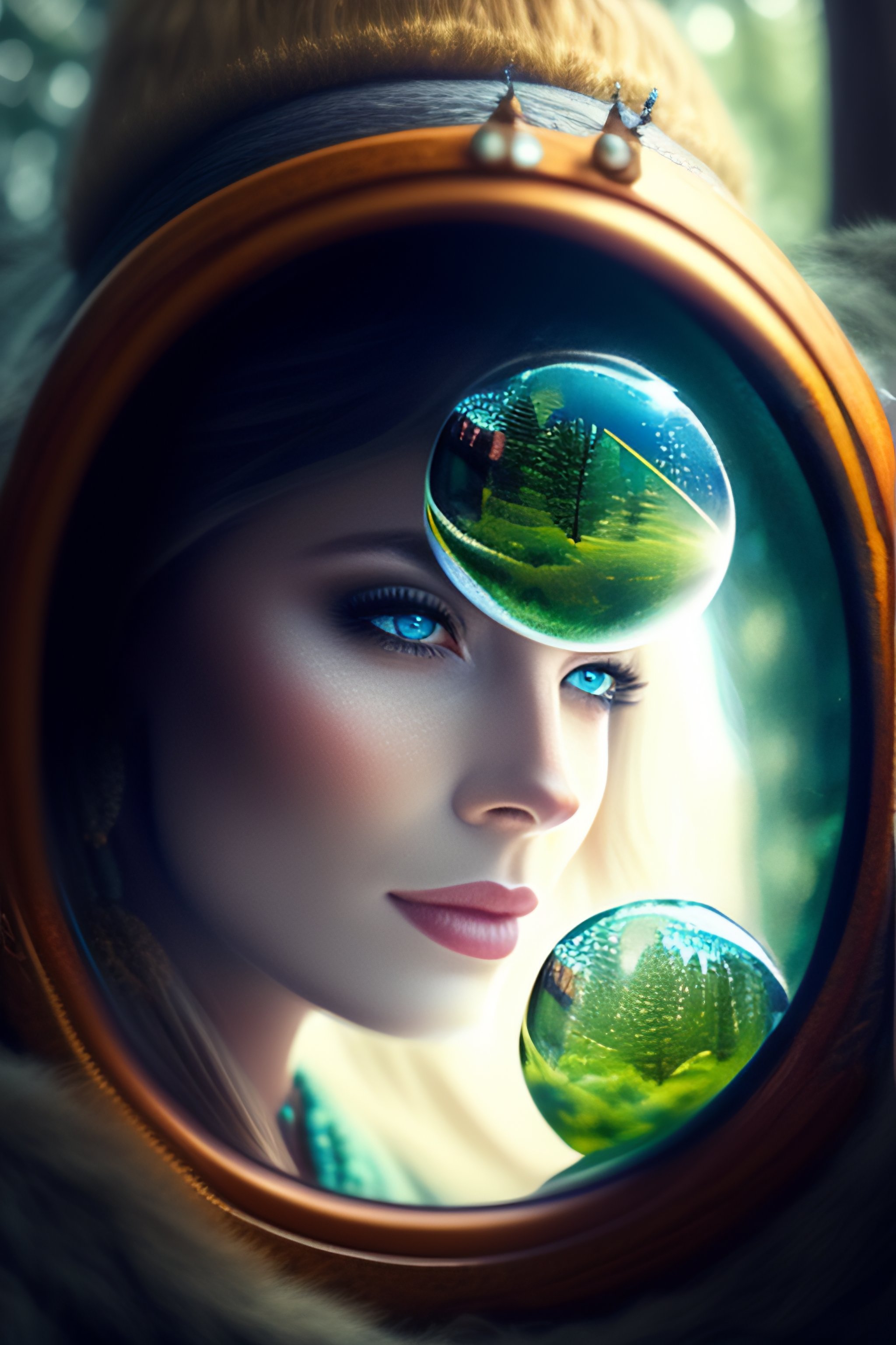 Lexica - Dust queen looks through crystal ball to spy on ragged knigt ...