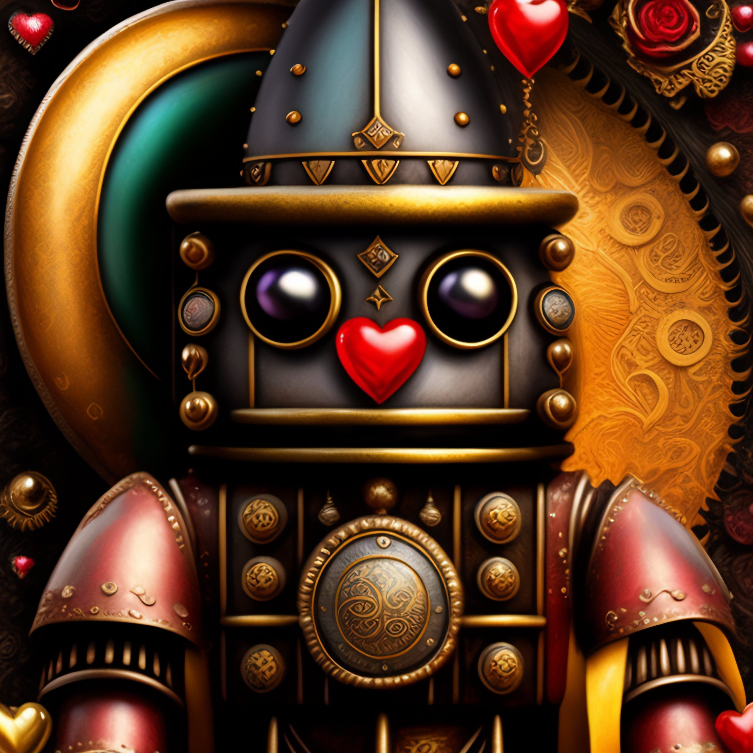 Lexica - Robot gnome monster antique valentines mixed media collage ...