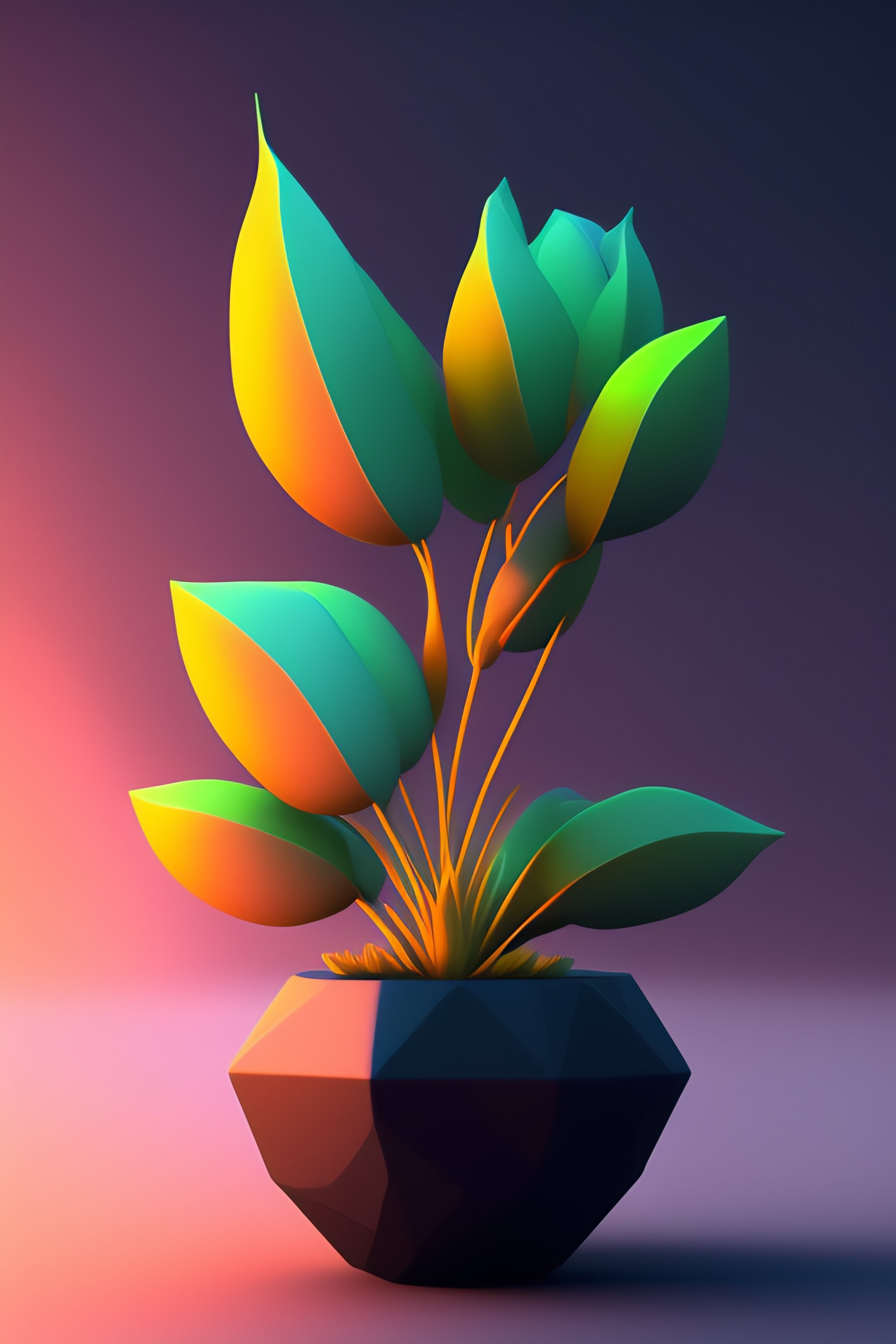Lexica - Low-poly 3d model of an eerie alien flowering plants, game ...