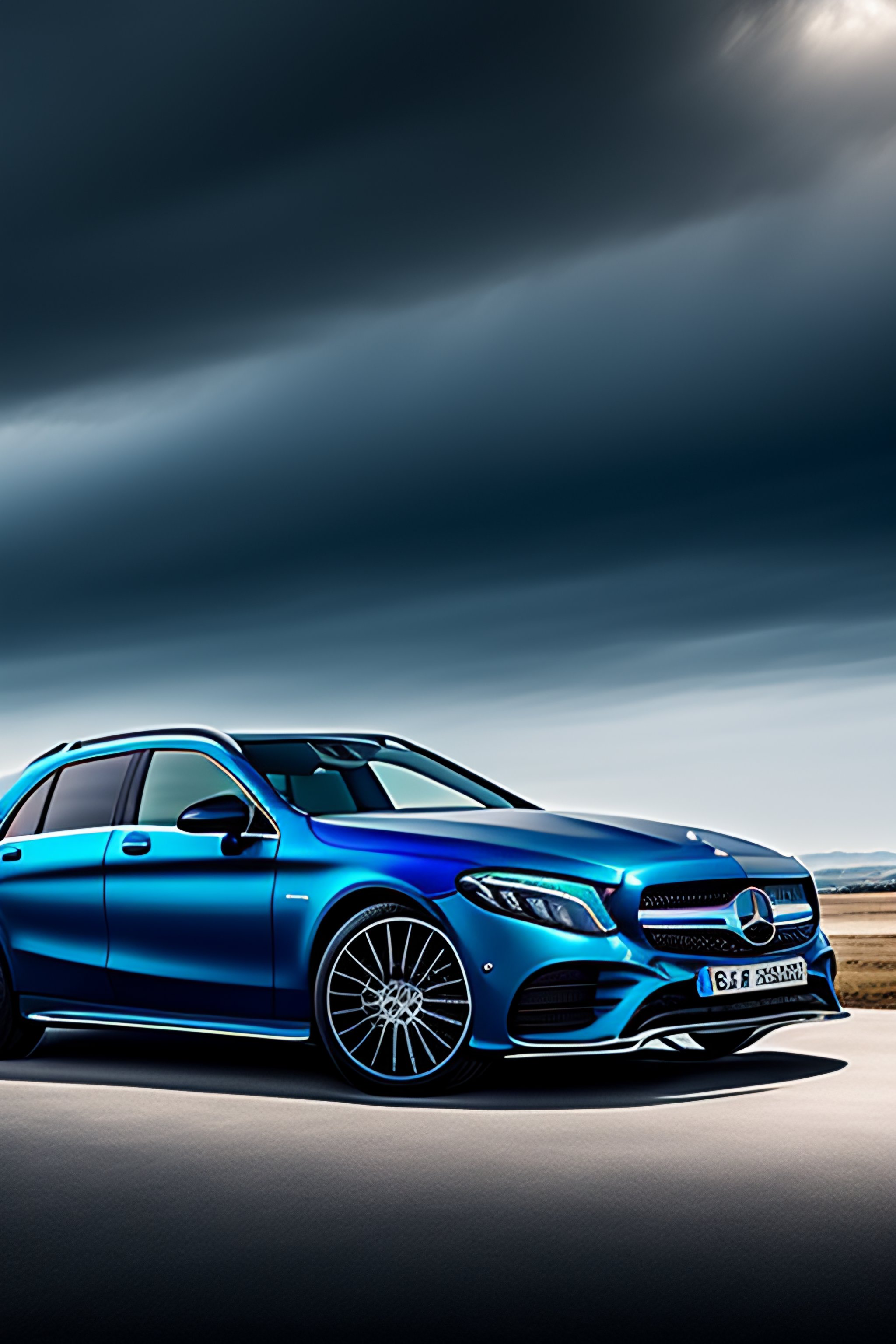 Lexica - Mercedes azul espectral clase c 200