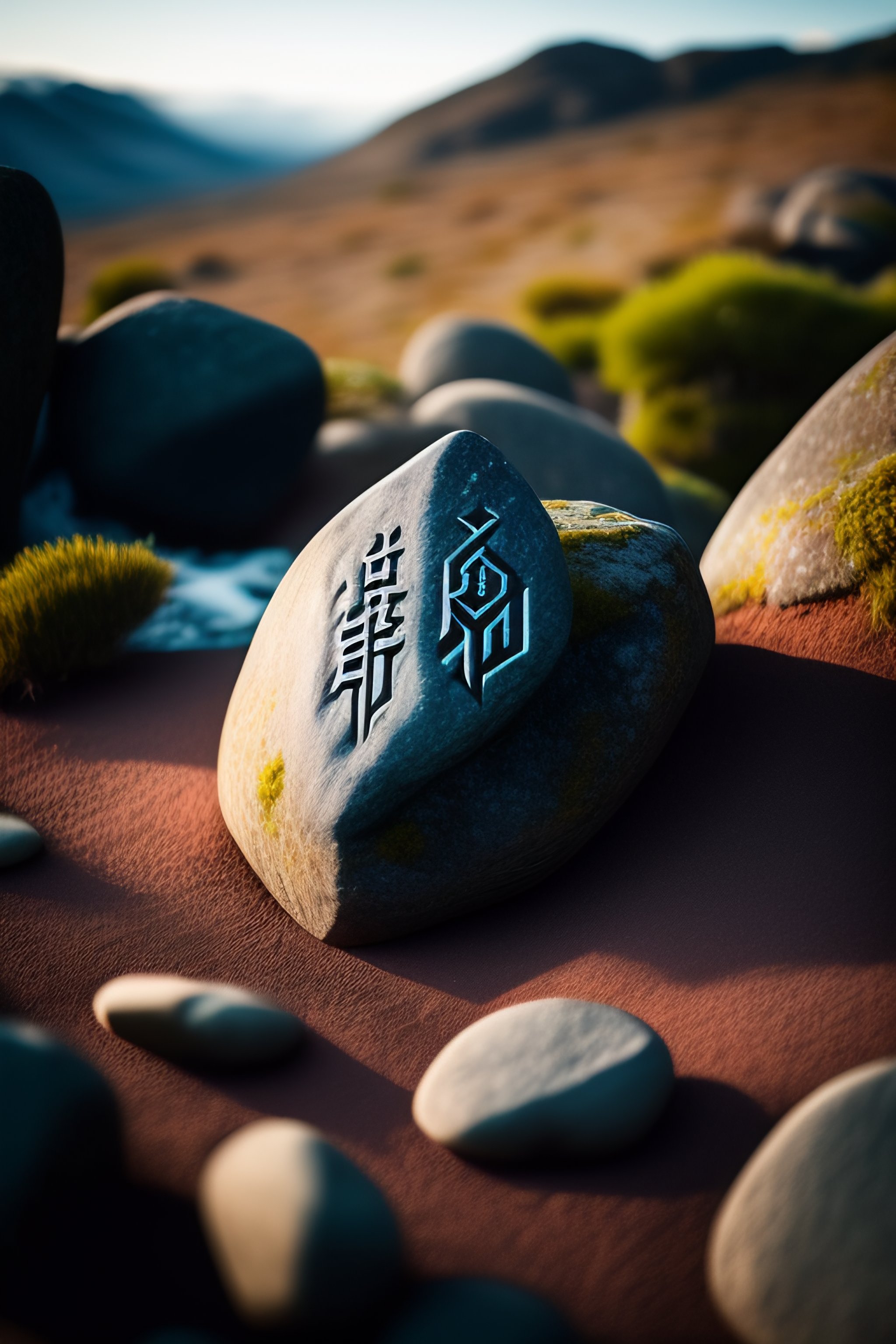 Lexica - A set of 90 magic runes carved on rock