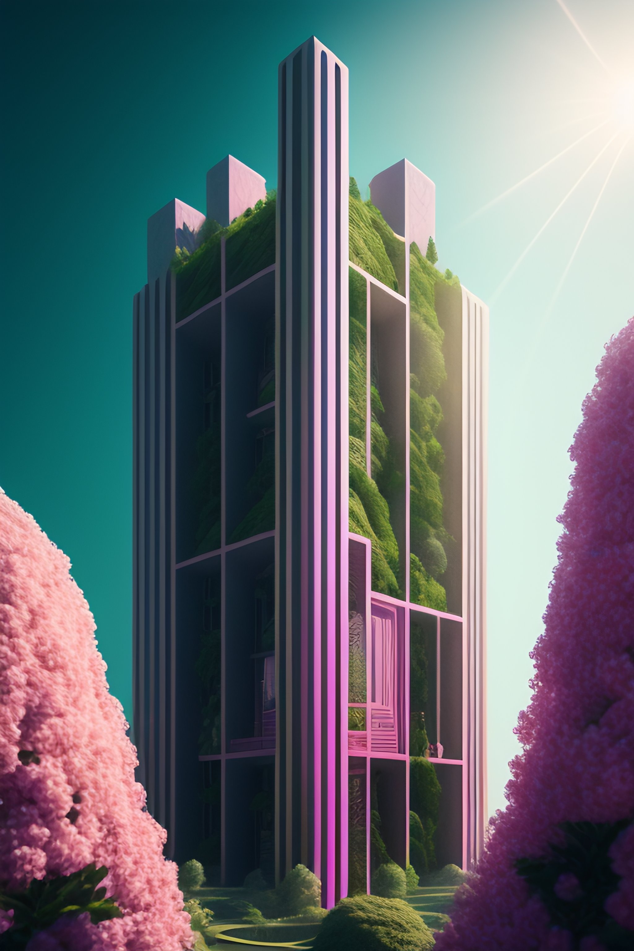 Lexica - Massive scale, fusing wildflowers and climbing roses tower of ...