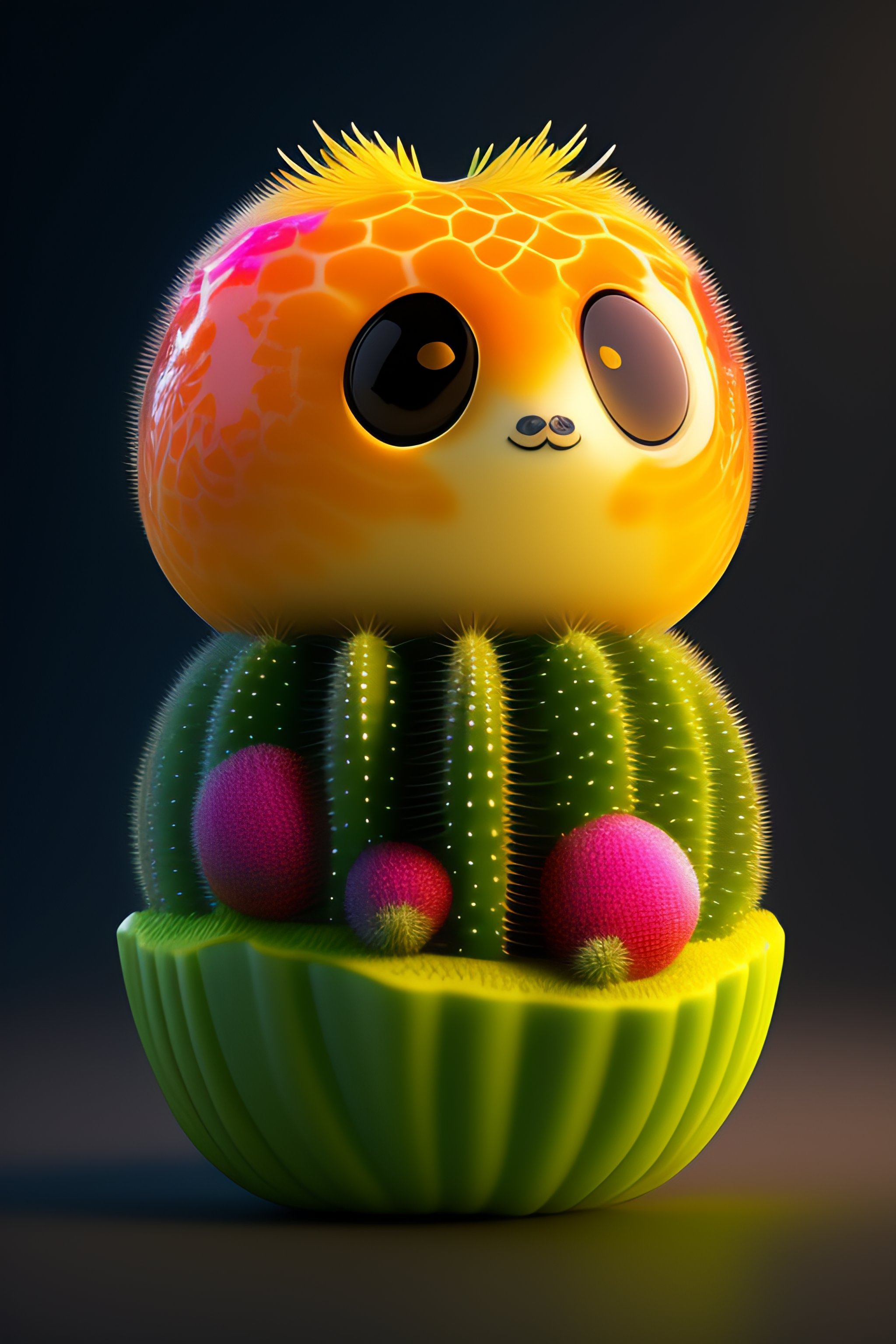 Lexica - 3d render creature animal sushi cristal very big eye, long ...