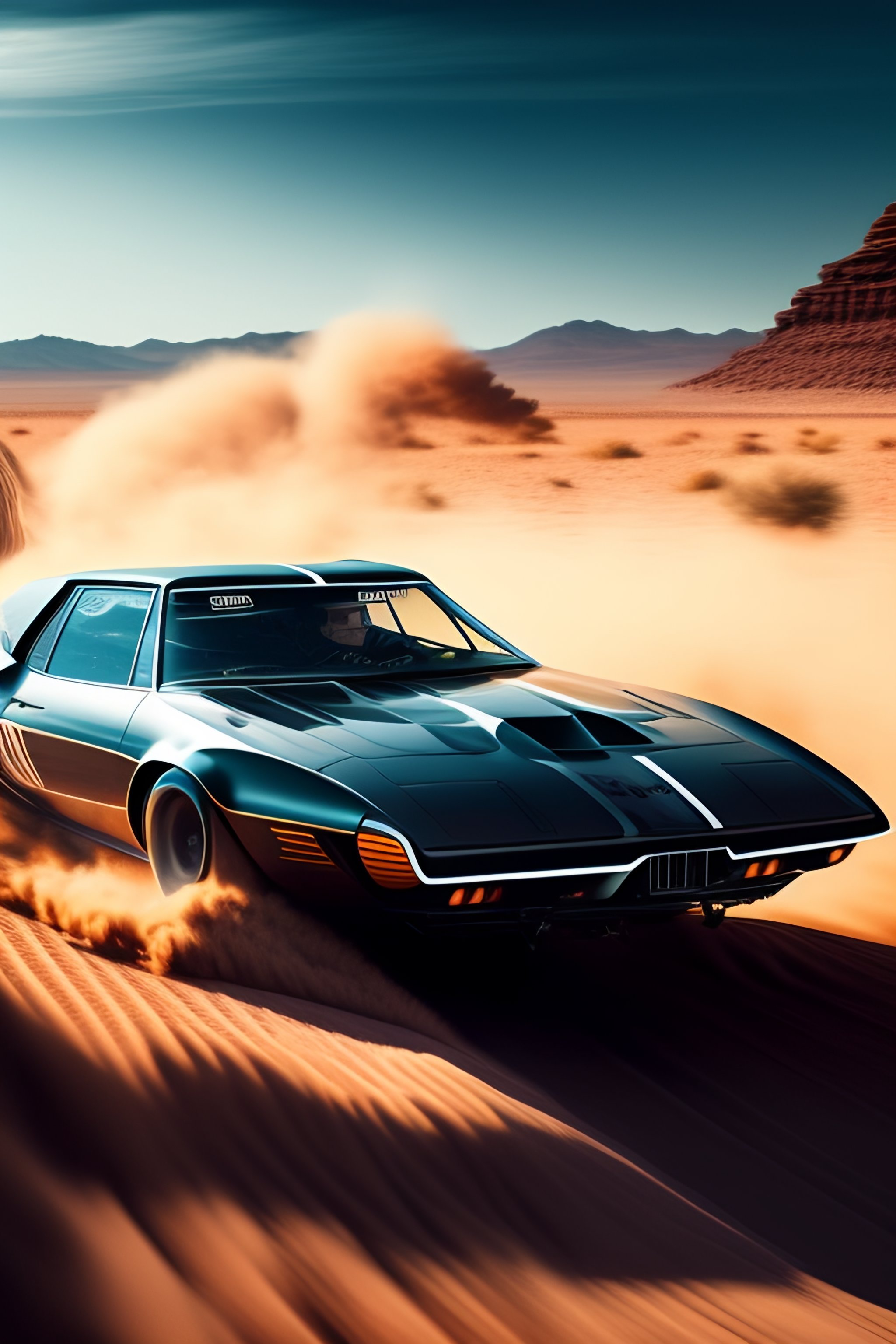 Lexica - Han solo racing a car