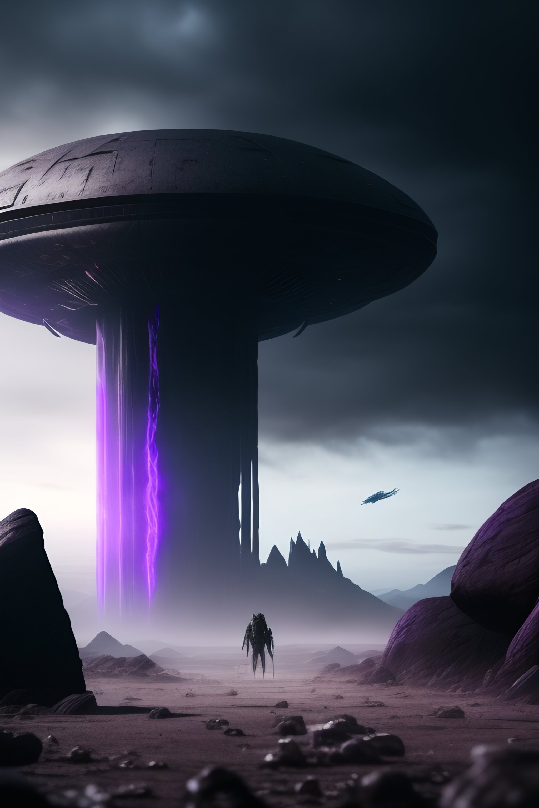 Lexica - The alien stands tall and imposing, its skin a deep shade of ...