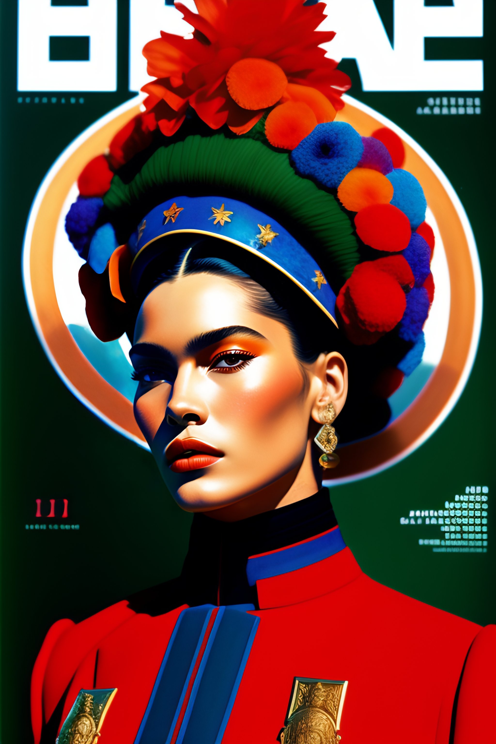 Lexica - Magazine cover poster, upper portrait of soldier wearing ...