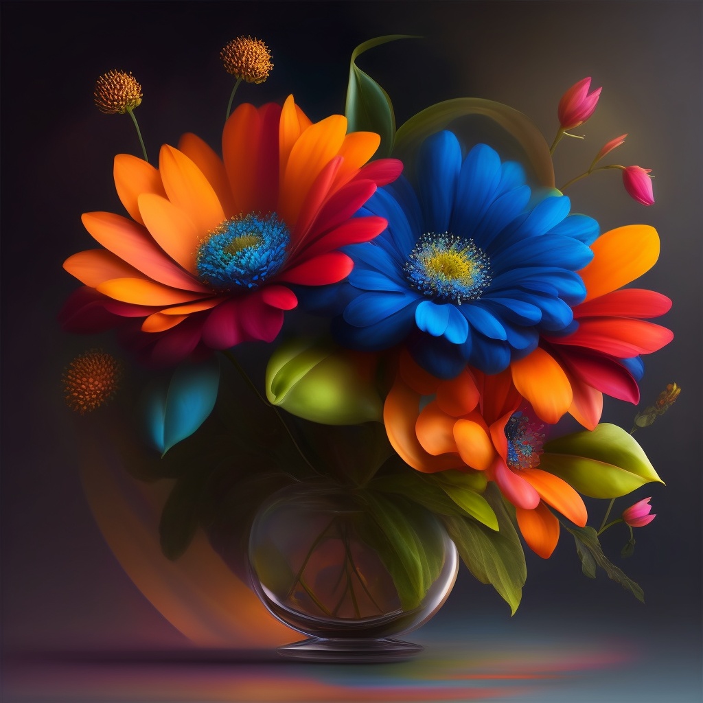 Lexica - Emergent, rythmic, flowers moving, vibrant color, dynamic movement