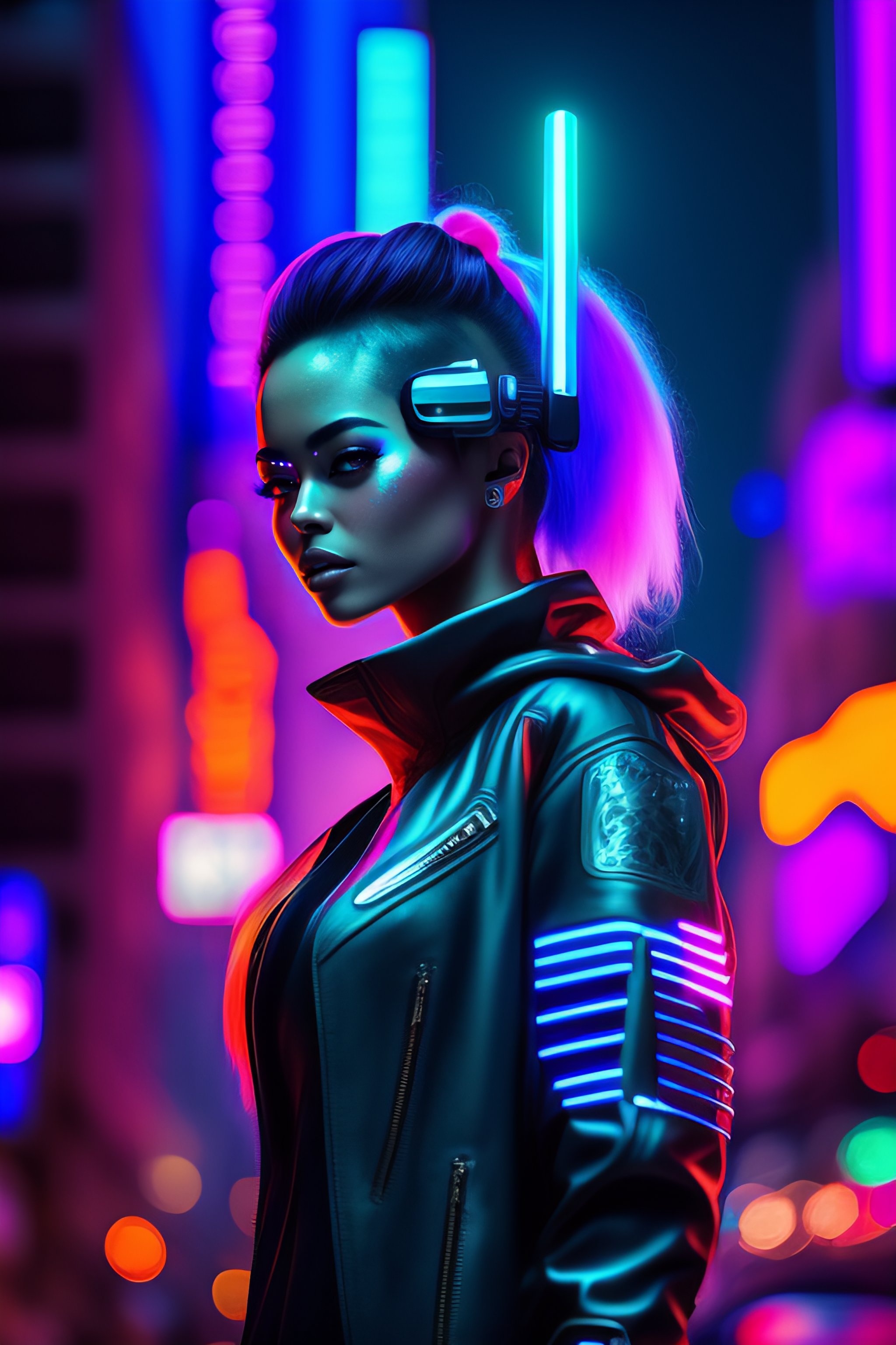 Lexica - Cartoon. Cyberpunk. Robot. Hyperrealistic. Surrealism. neon ...