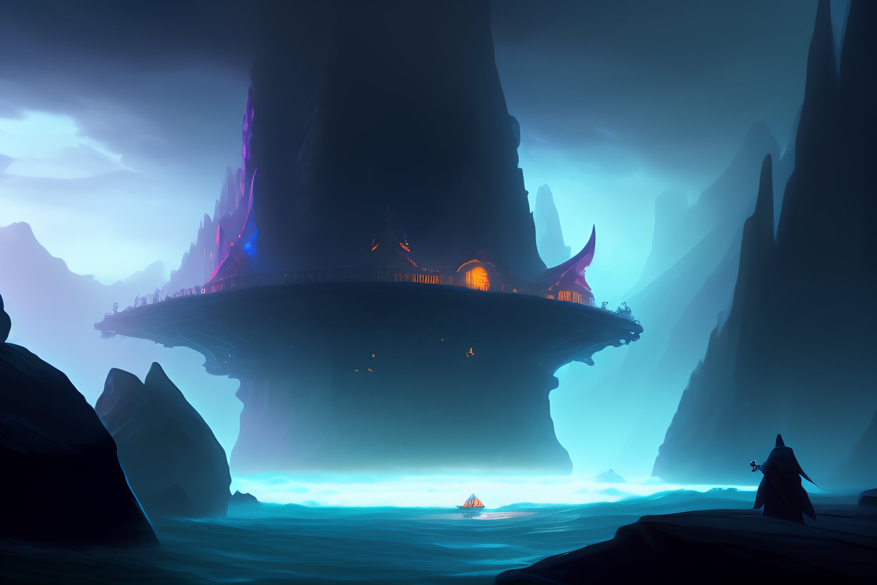 Lexica - Establishing shot of an epic demonic summoning ritual ...