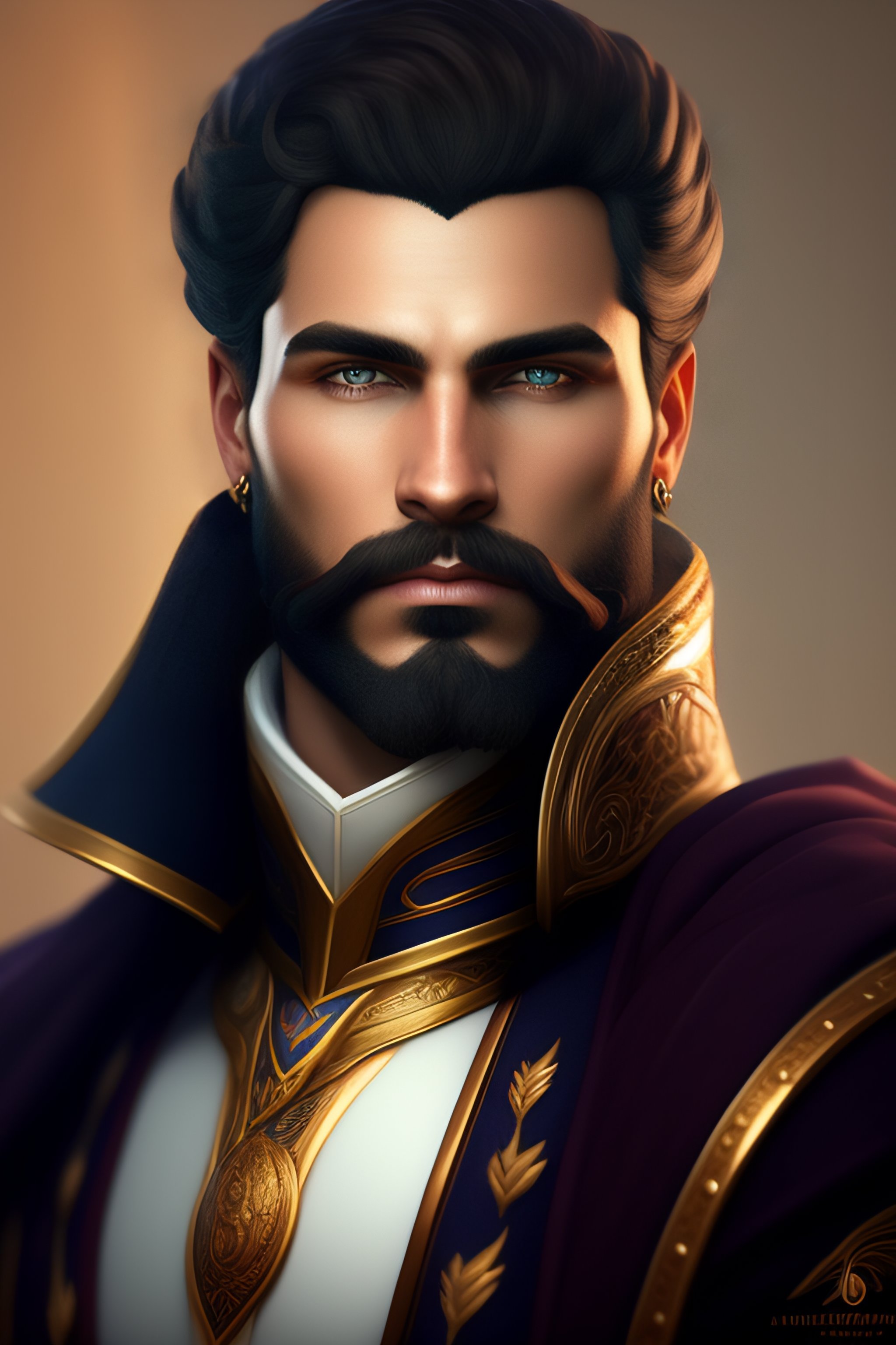 Lexica - Male bard fantasy, symmetrical beautiful, portrait, trending ...
