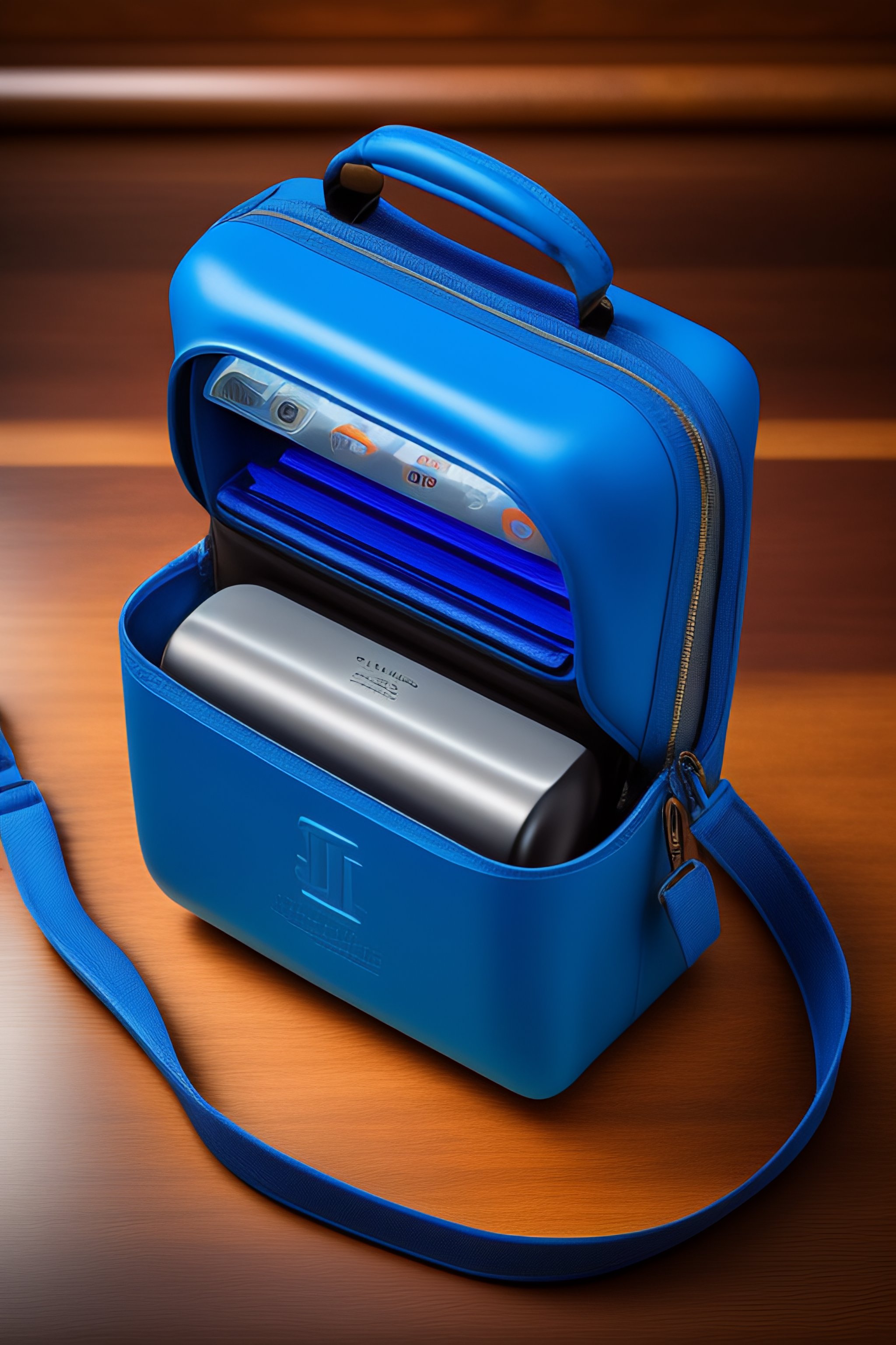 Lexica A Portable Bag Closing Machine In Color Blue Commercial Style