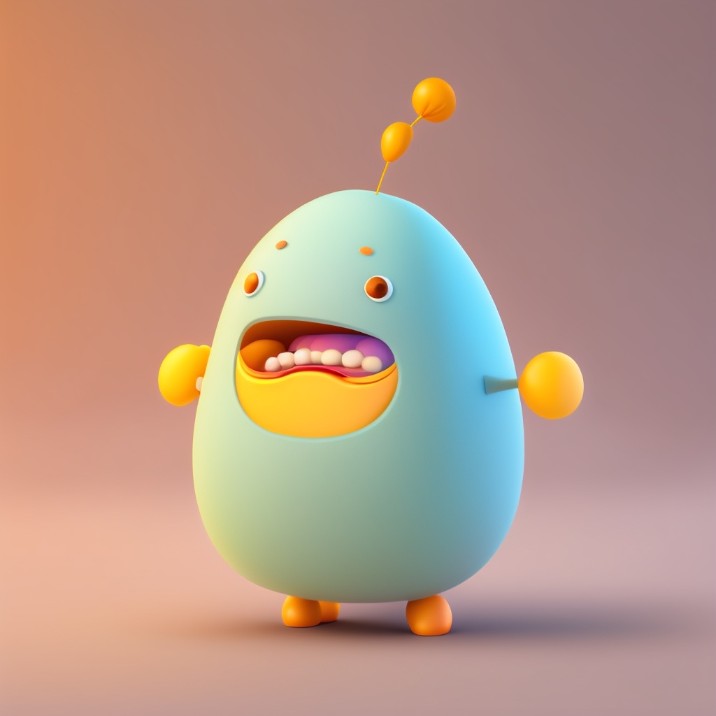 Lexica - Talking potato, normal color, two hands, two legs, mouth, hat ...