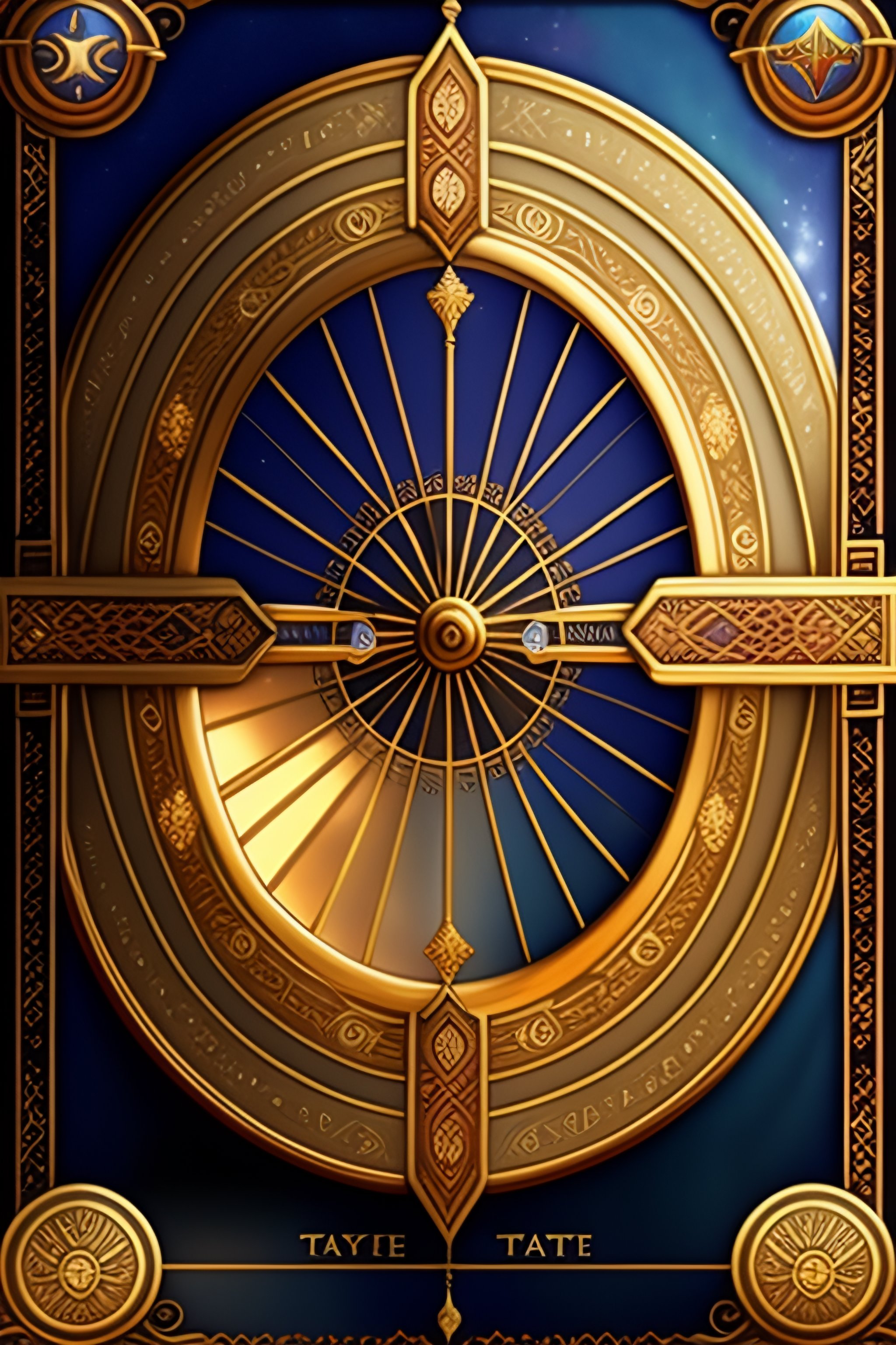 Lexica - Tarot Major arcana card Wheel of Fortune, clean lines, card's ...