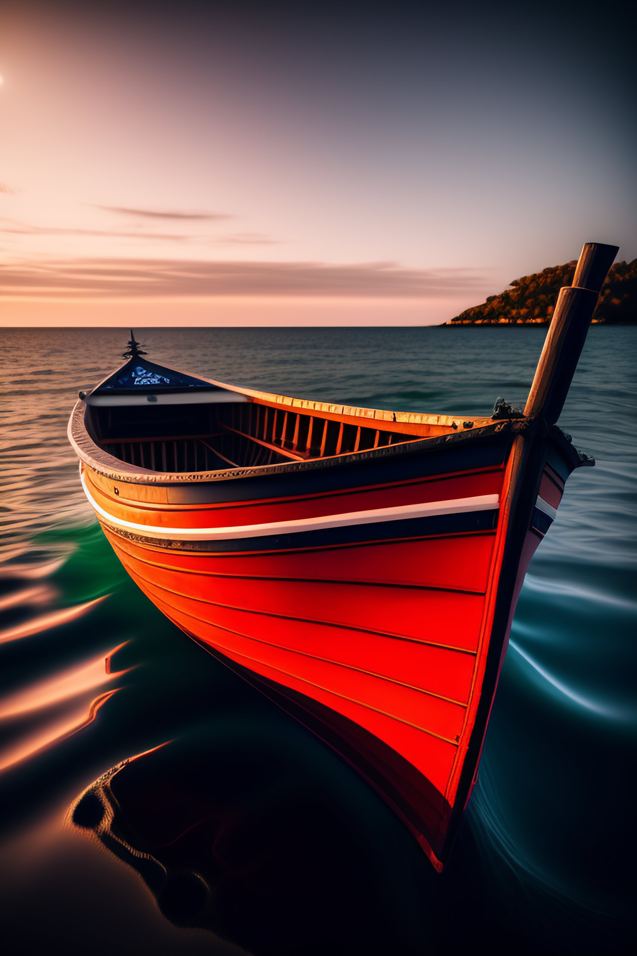 Lexica - Highly detailed Portrait of a boat with a cinematic backdrop ...