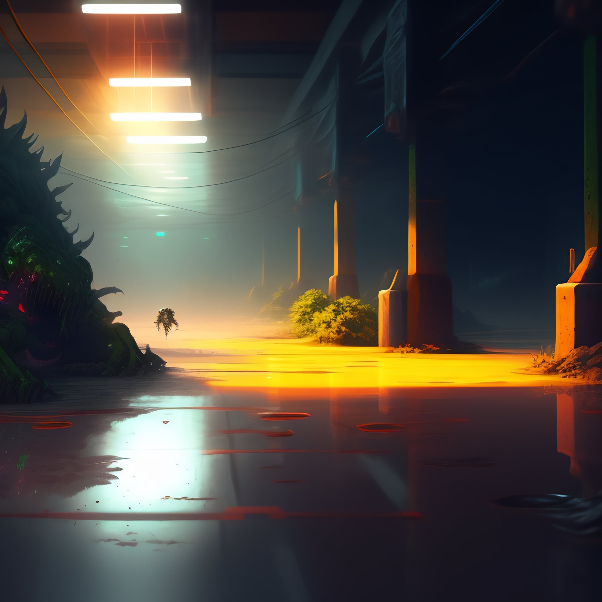 Lexica - Toxic sludge sticky viscous floor environment with many mutant ...