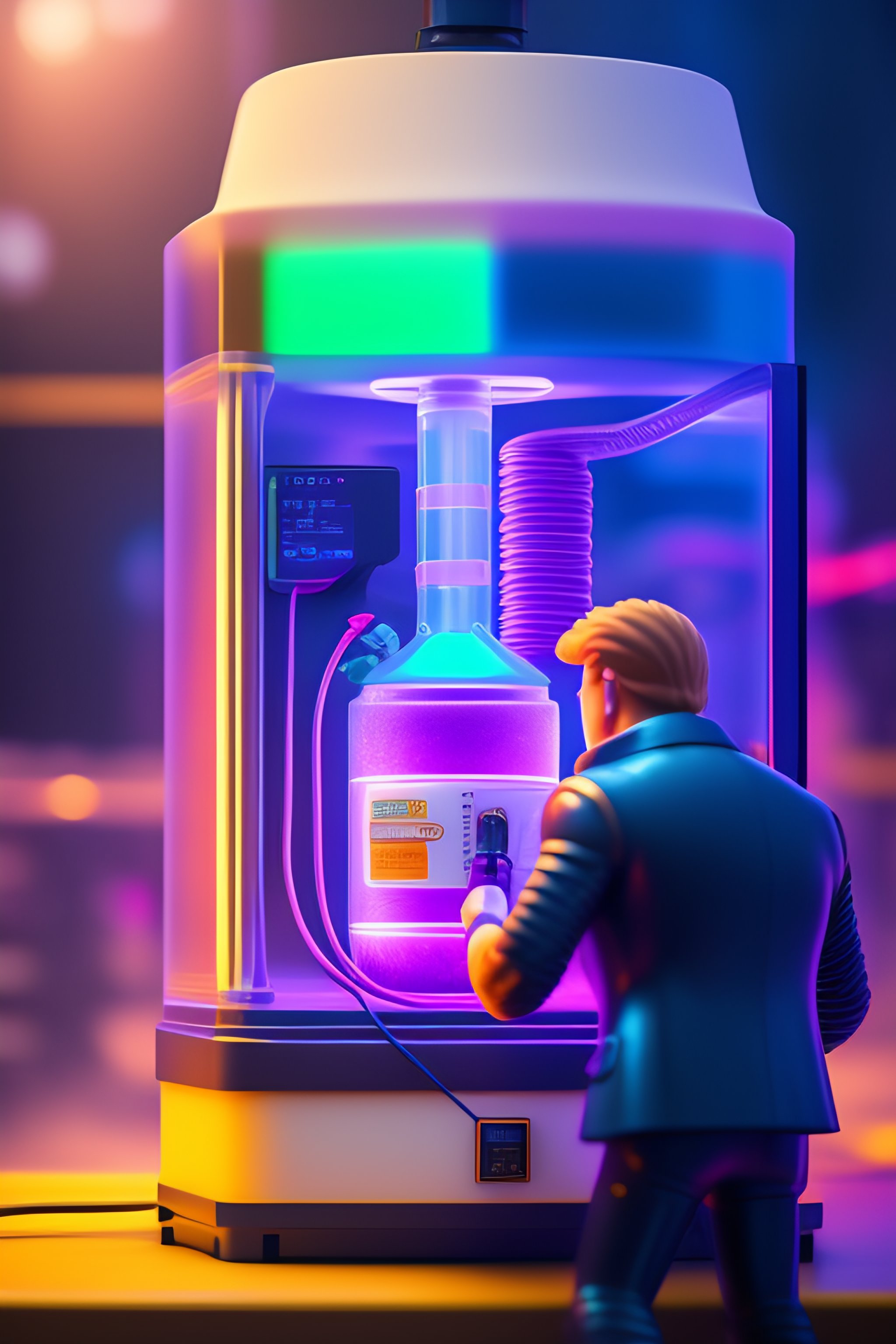 Lexica - Cartoon character overclocking an motherboard with cpu on an ...