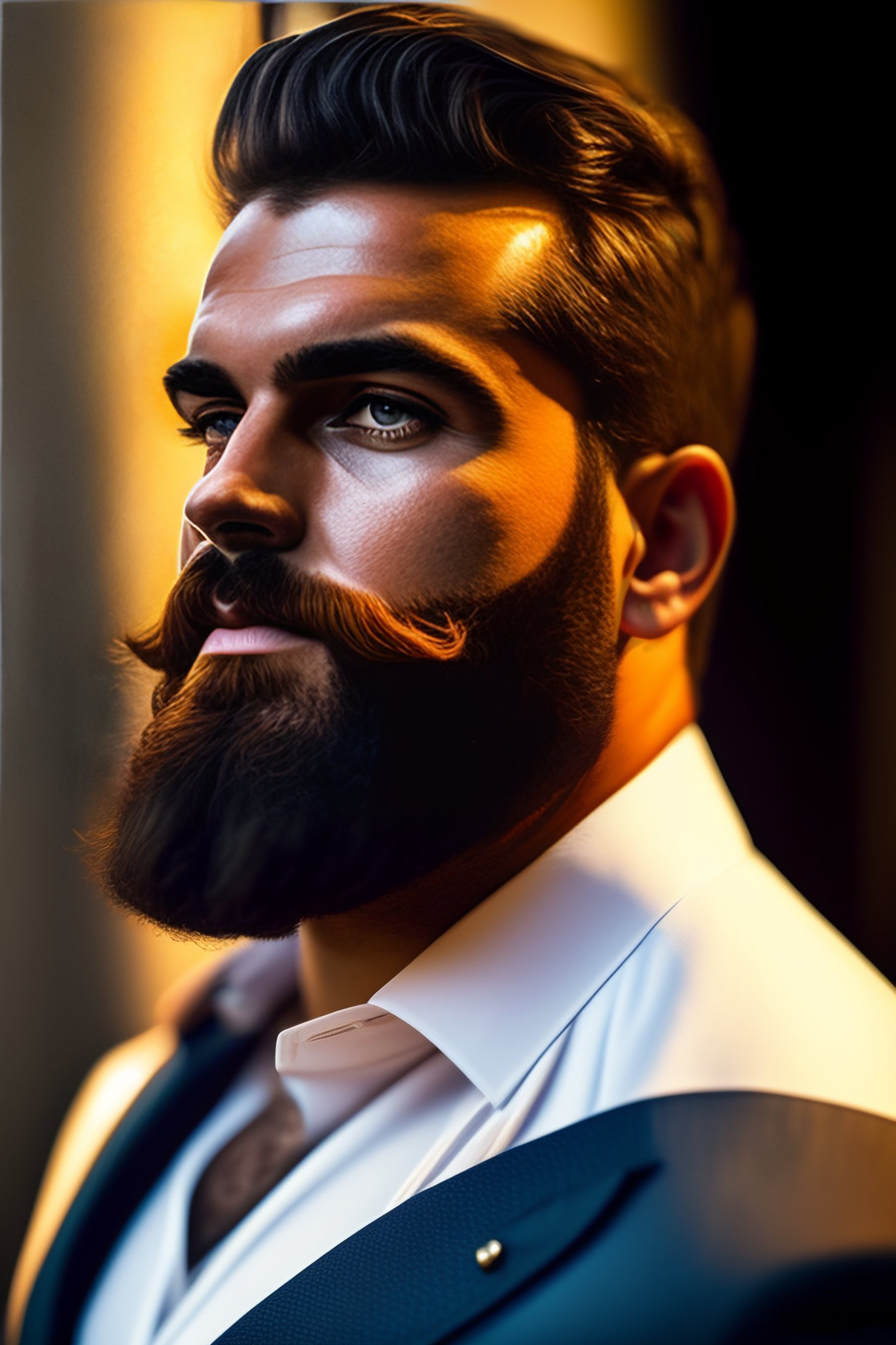 Lexica - Uma foto antiga de um homem barbudo de terno e gravata, na ...