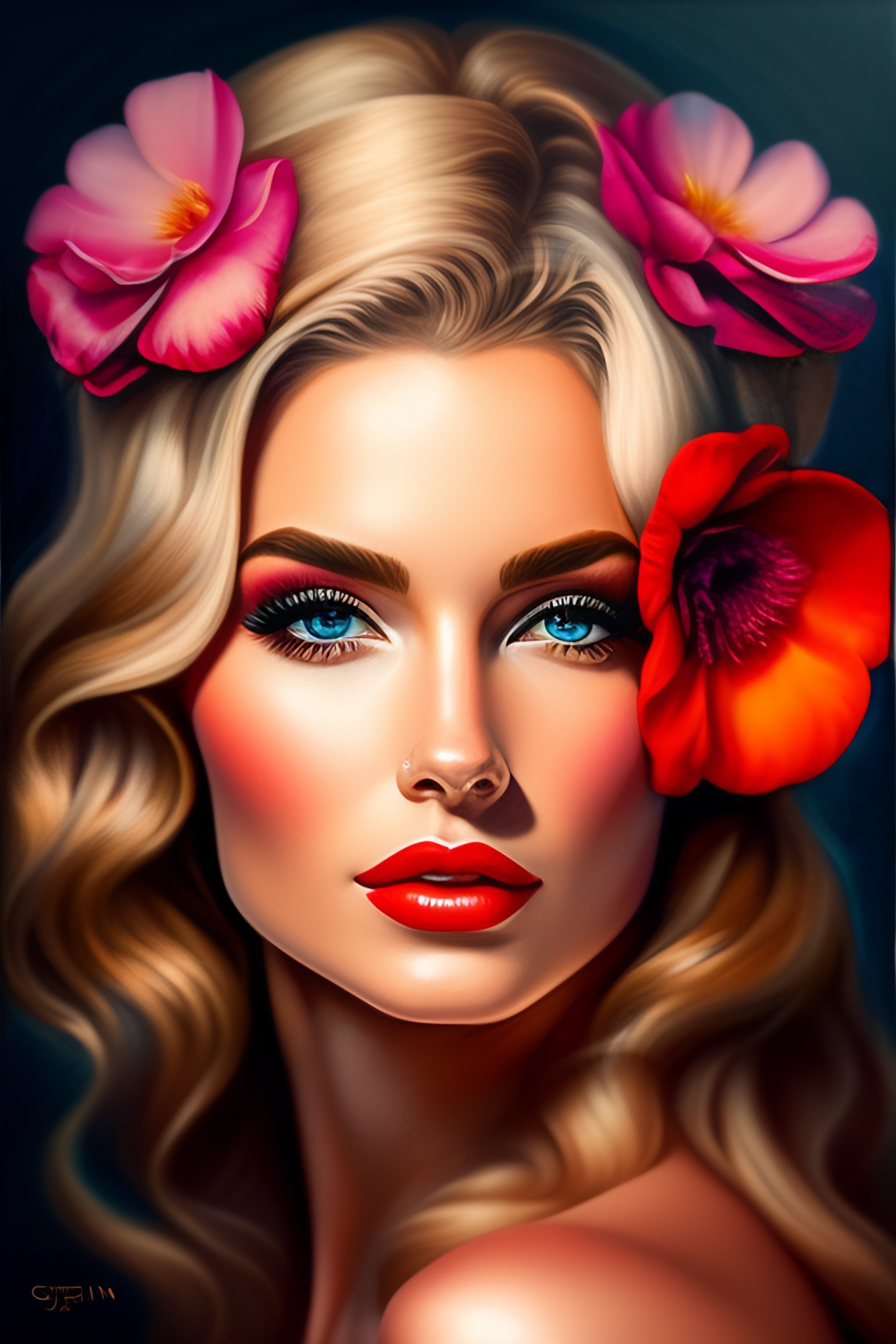 Lexica - Portrait of beautiful women very realistic, oil painting ...