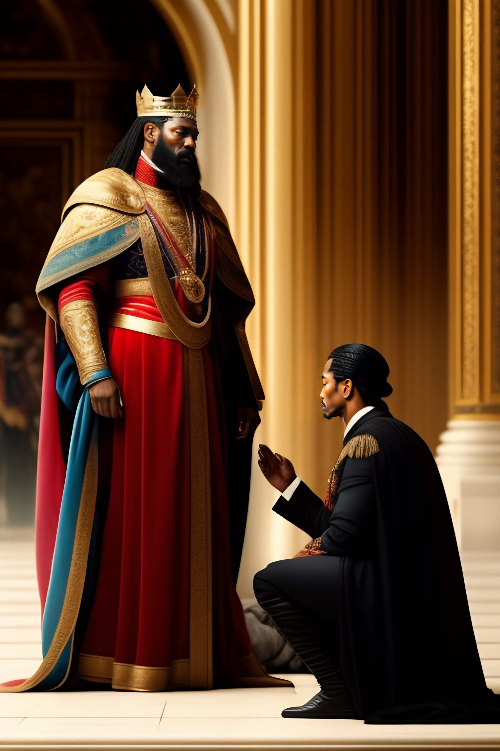 Kneeling Before King