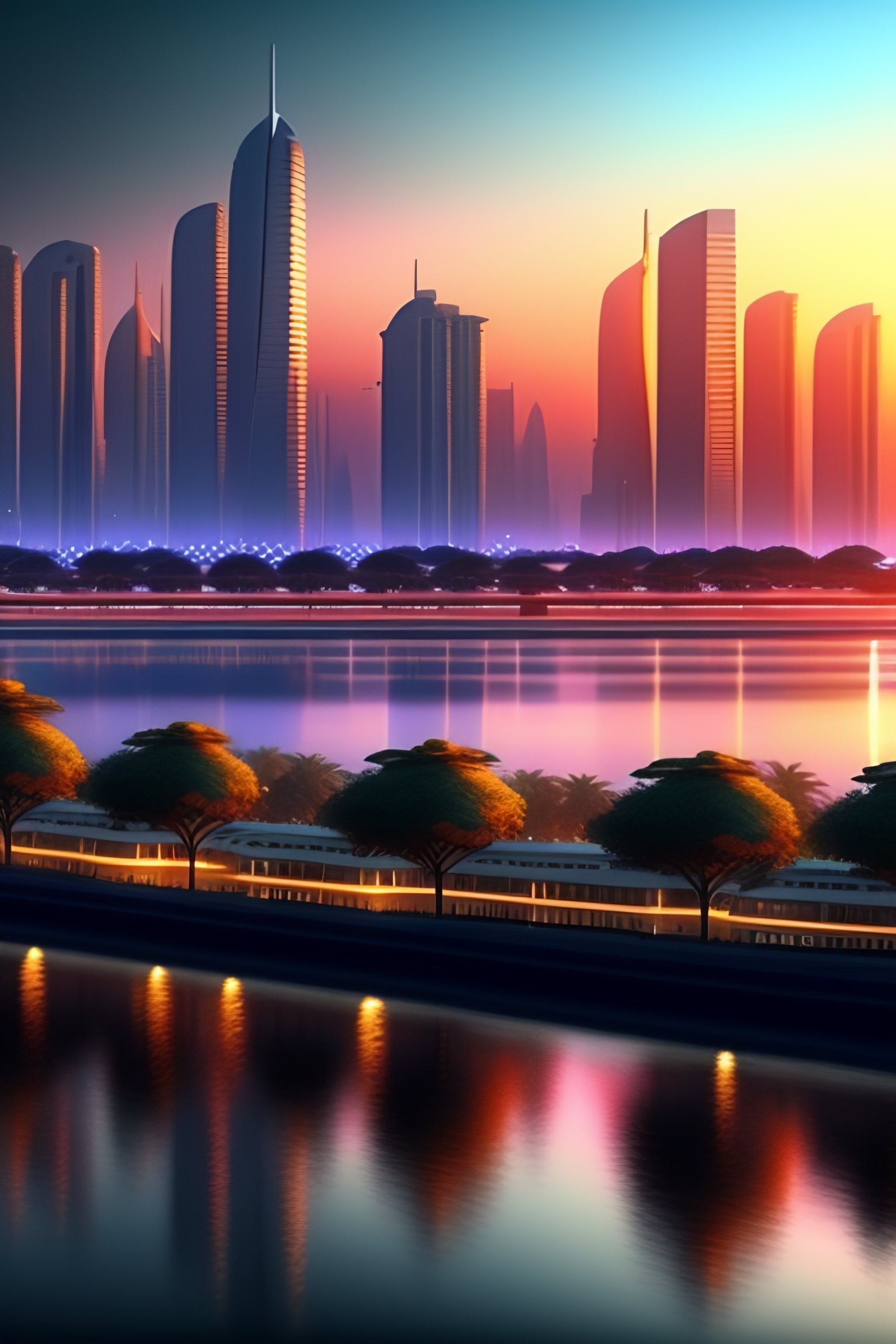 Lexica - Bombay skyline in an epic beautiful sundowner scene, 4K ...