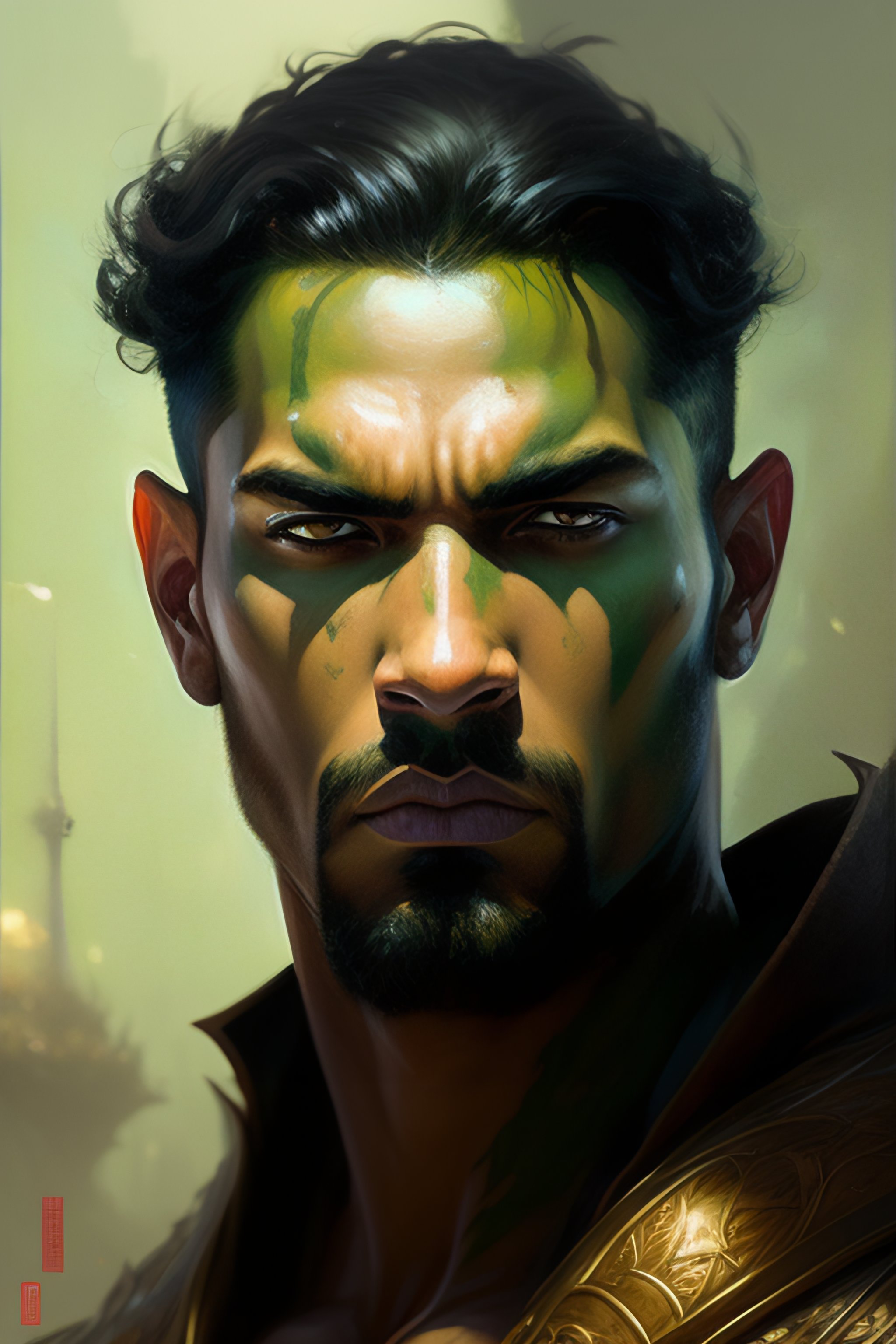 Lexica - Facial portrait. Nurgle, looking at the camera, disgusted ...