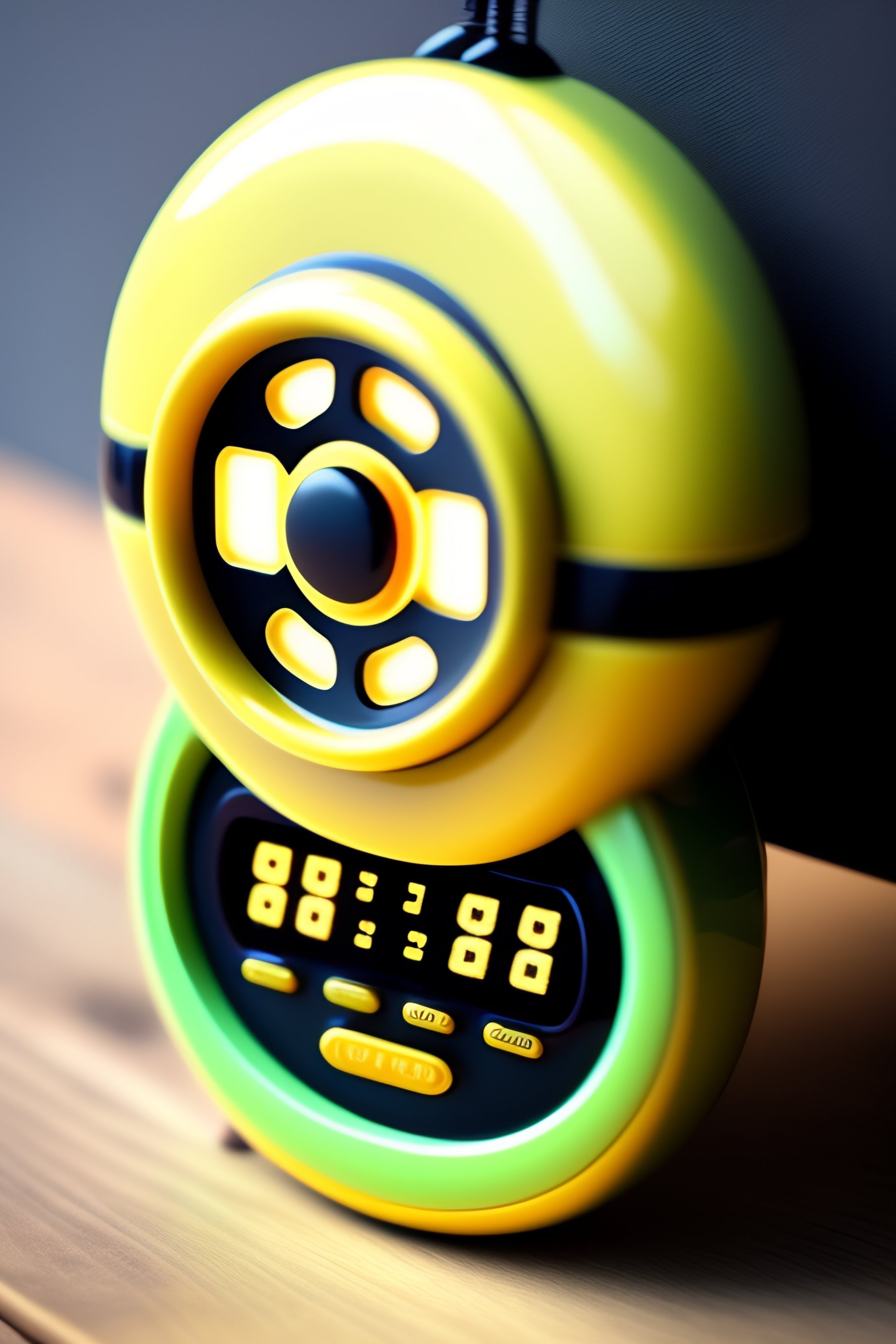 Lexica - Baby alien head retro alarm clock from the future