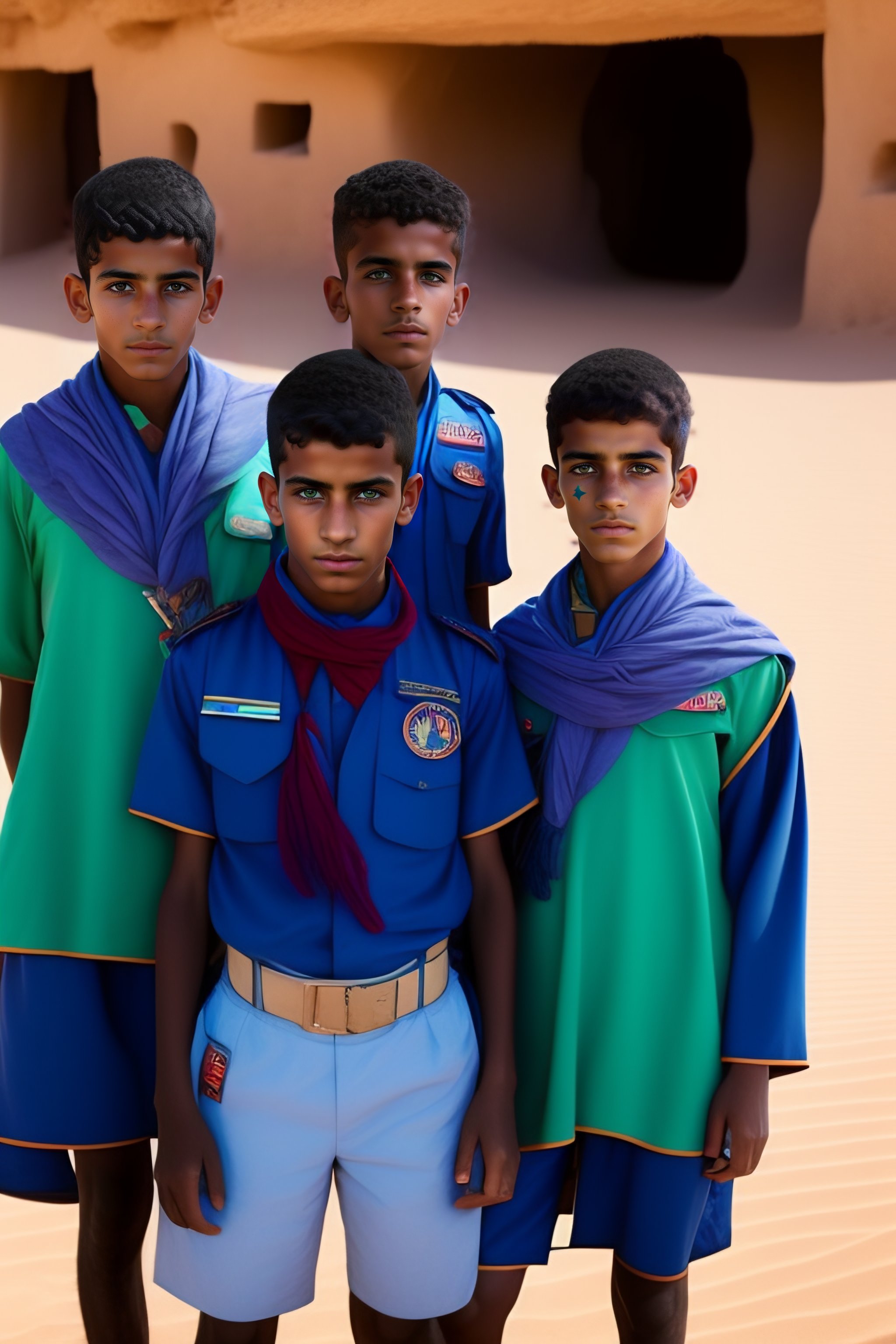 Lexica - Troupe des 8 scouts Boys Tunisiens de 15 ans avec tenu unique ...