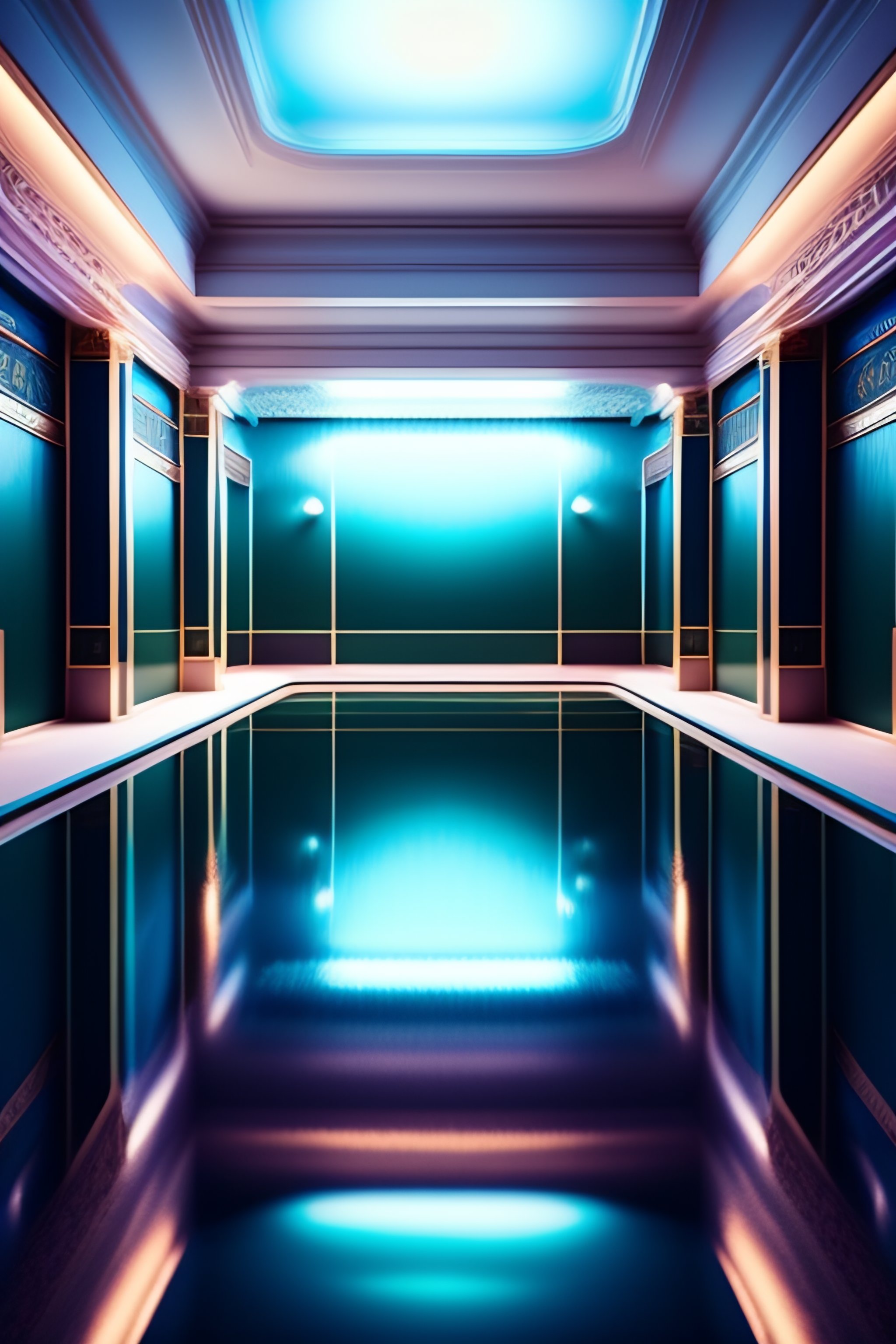 Lexica - Backrooms, poolrooms, cryptid architecture, vaporwave, empty space