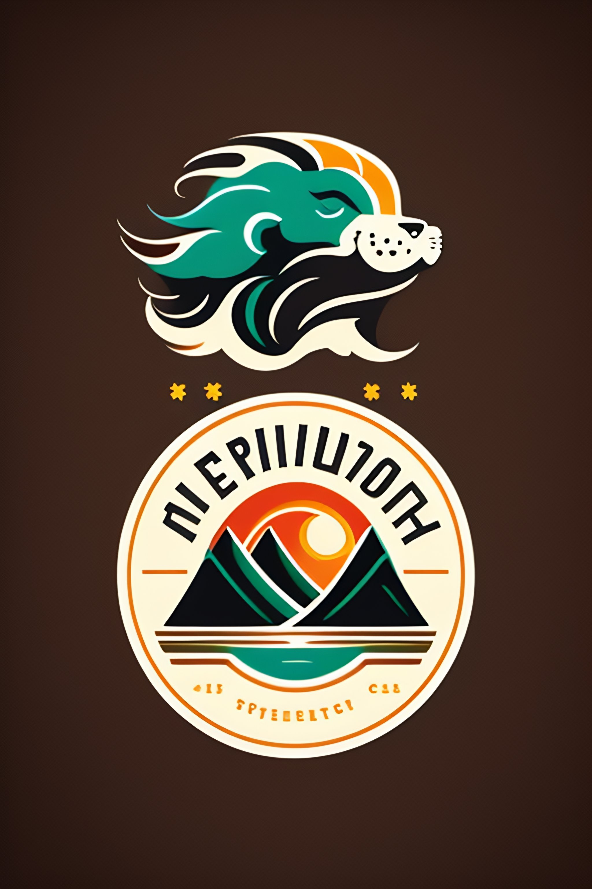 Lexica - MERLION LOGO DESIGN BRANDING CUTE FLAT VECTOR