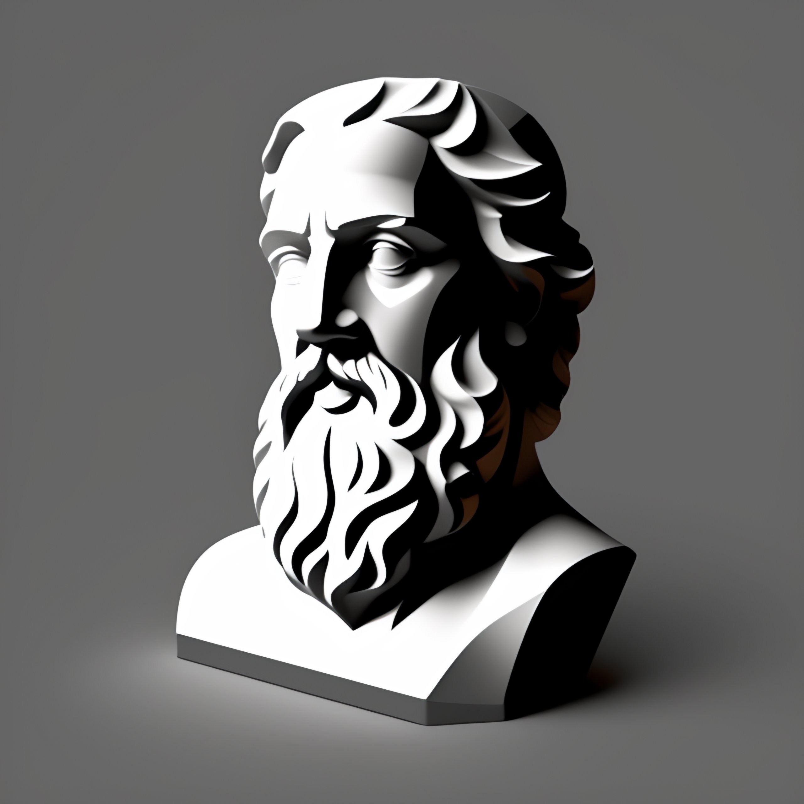 Lexica - Simple shapes, bust of greek orator homer, socrates, aristotle ...