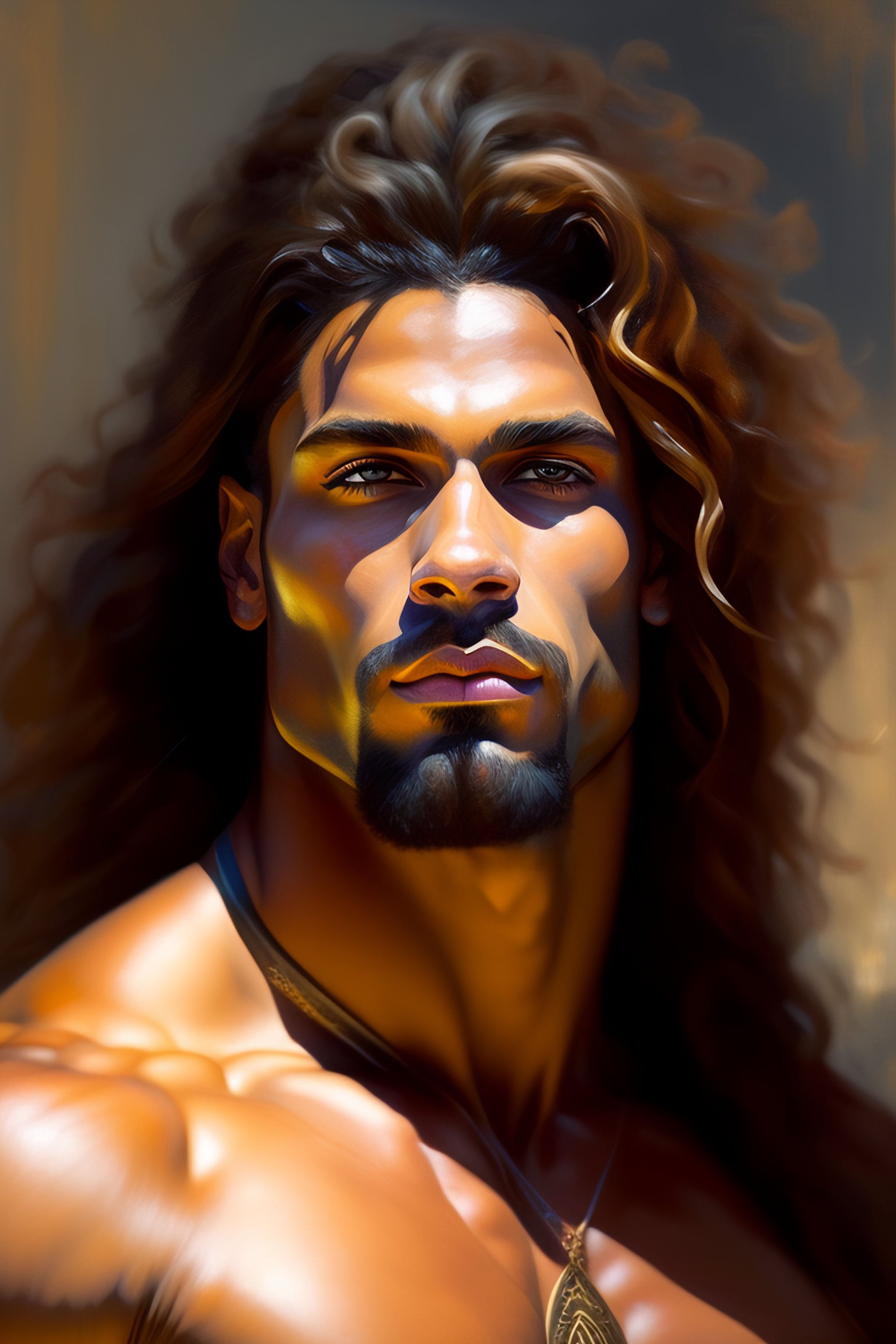 Lexica - Muscular gigachad with face of shakira, by daniel gerhartz ...