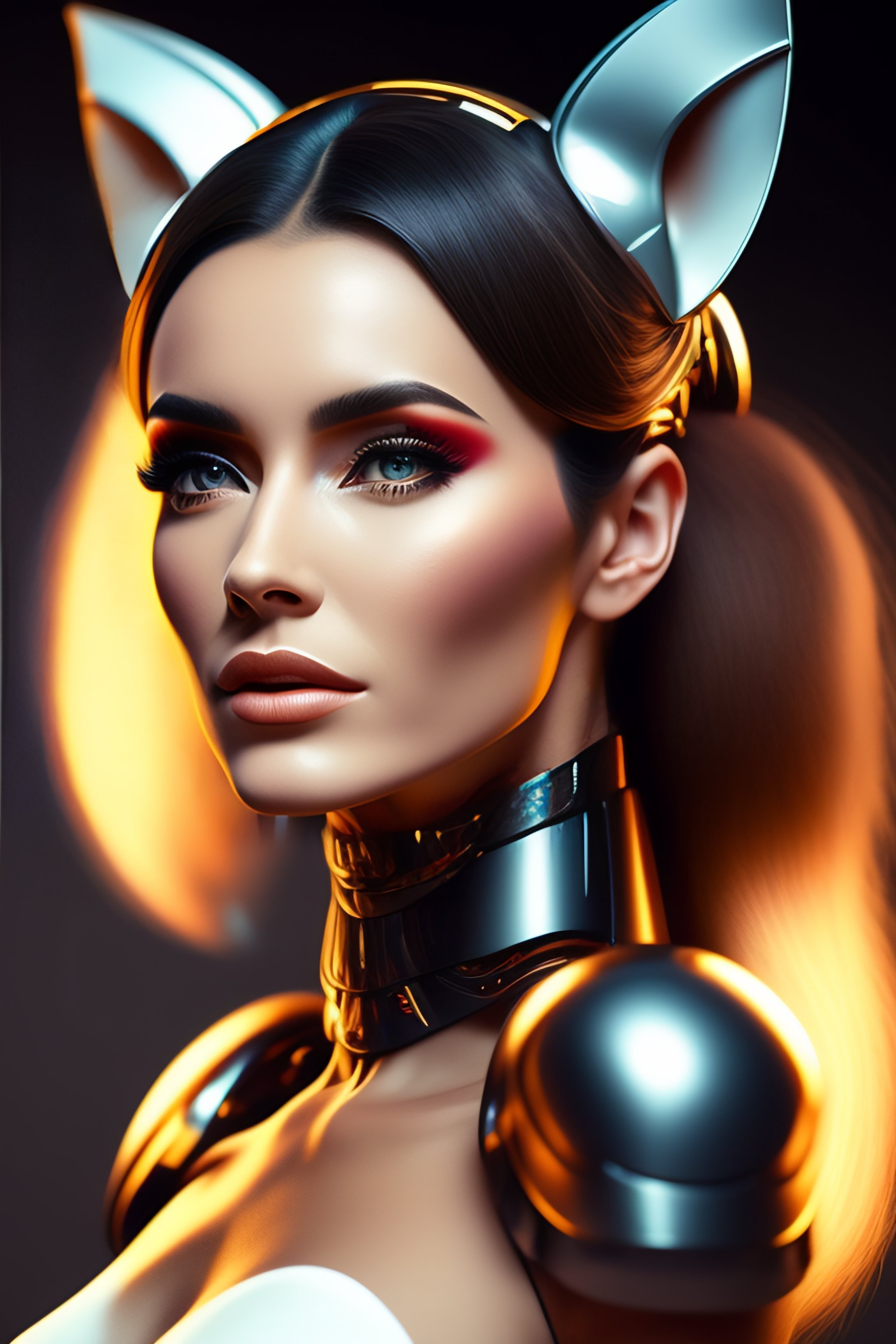 Lexica - A robotic woman with giant ears