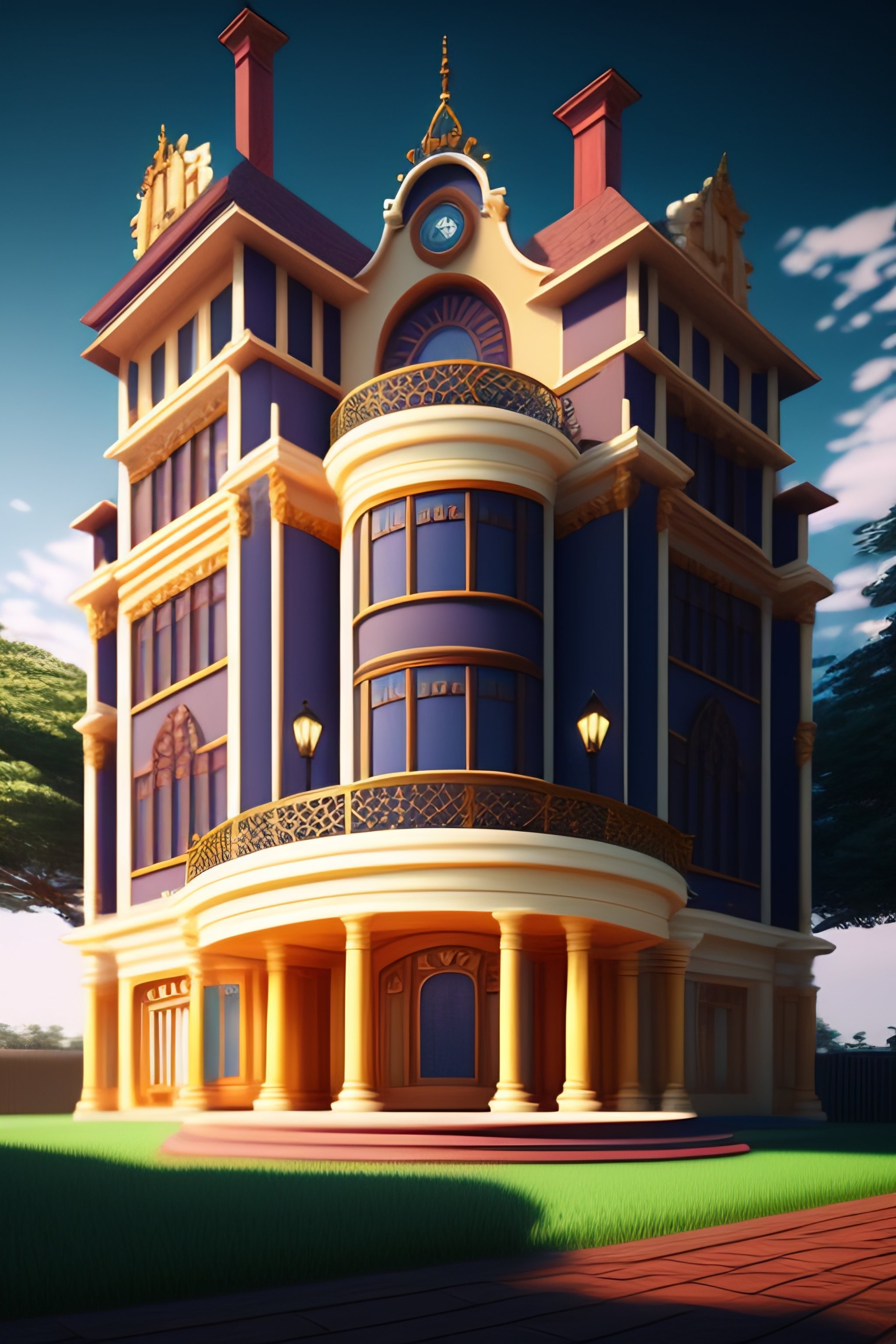 Lexica - Empty mansion in anime style