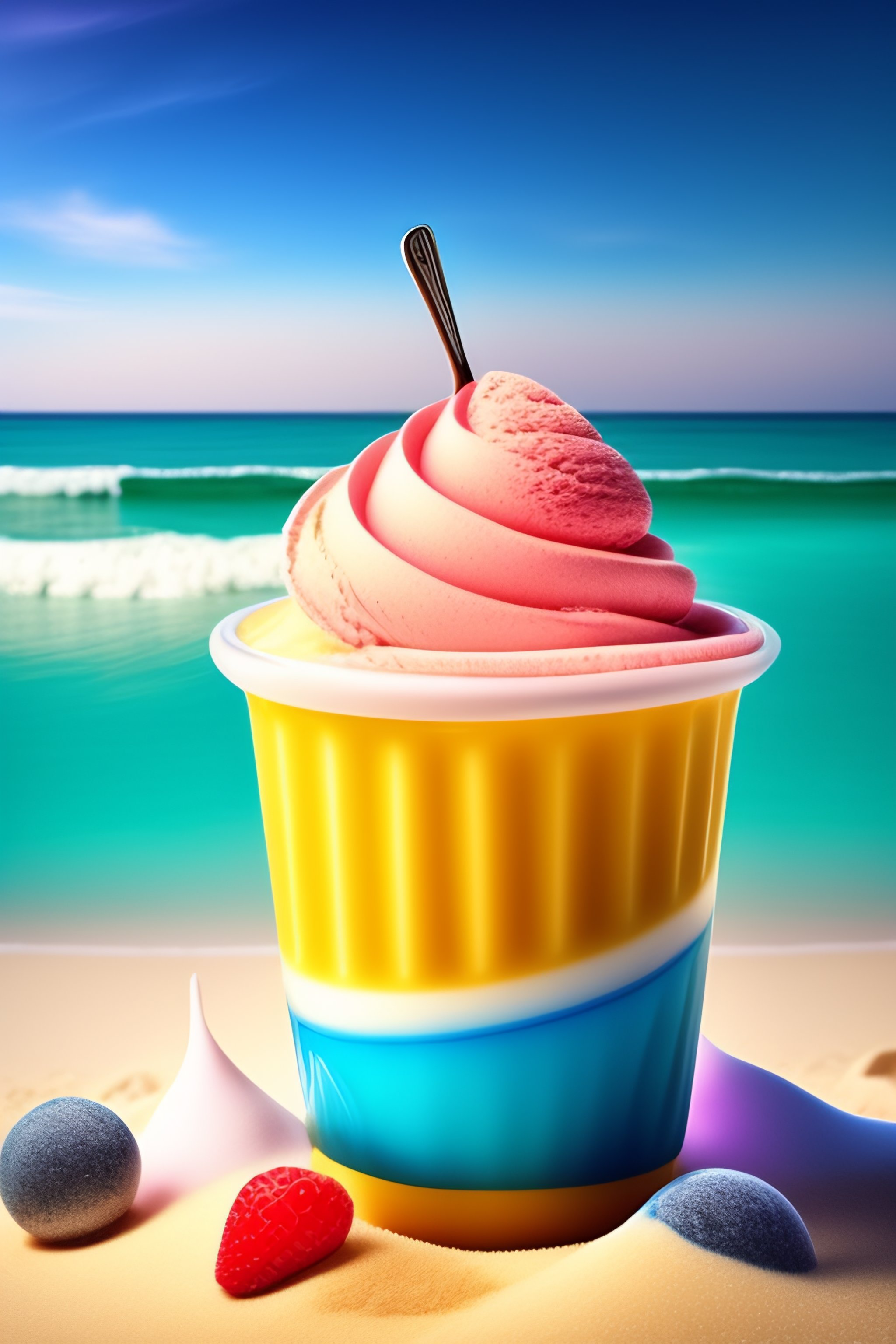 Lexica - Ice cream on the beach