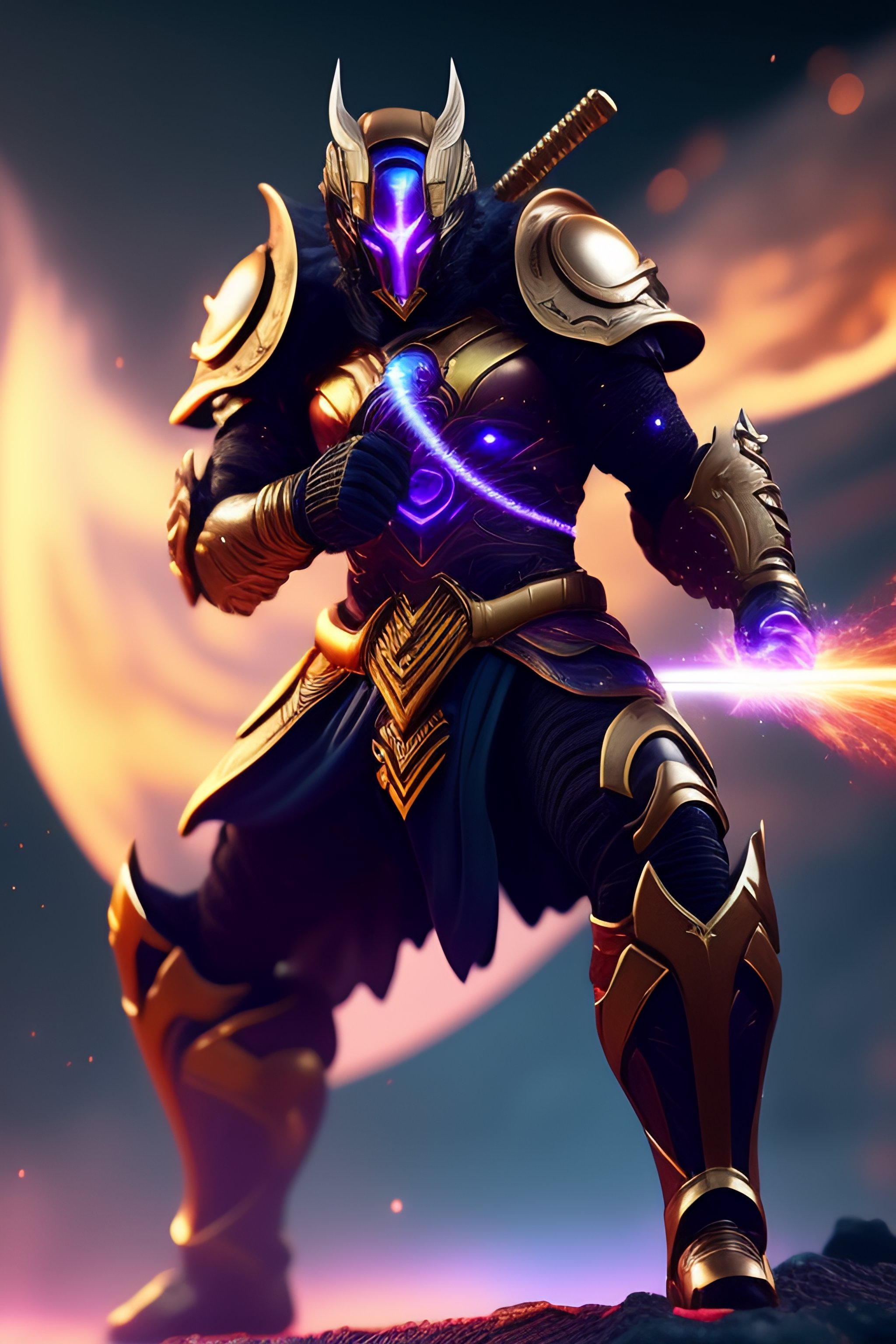 Lexica - Create an image of a 'Galactic Gladiator' in full action ...