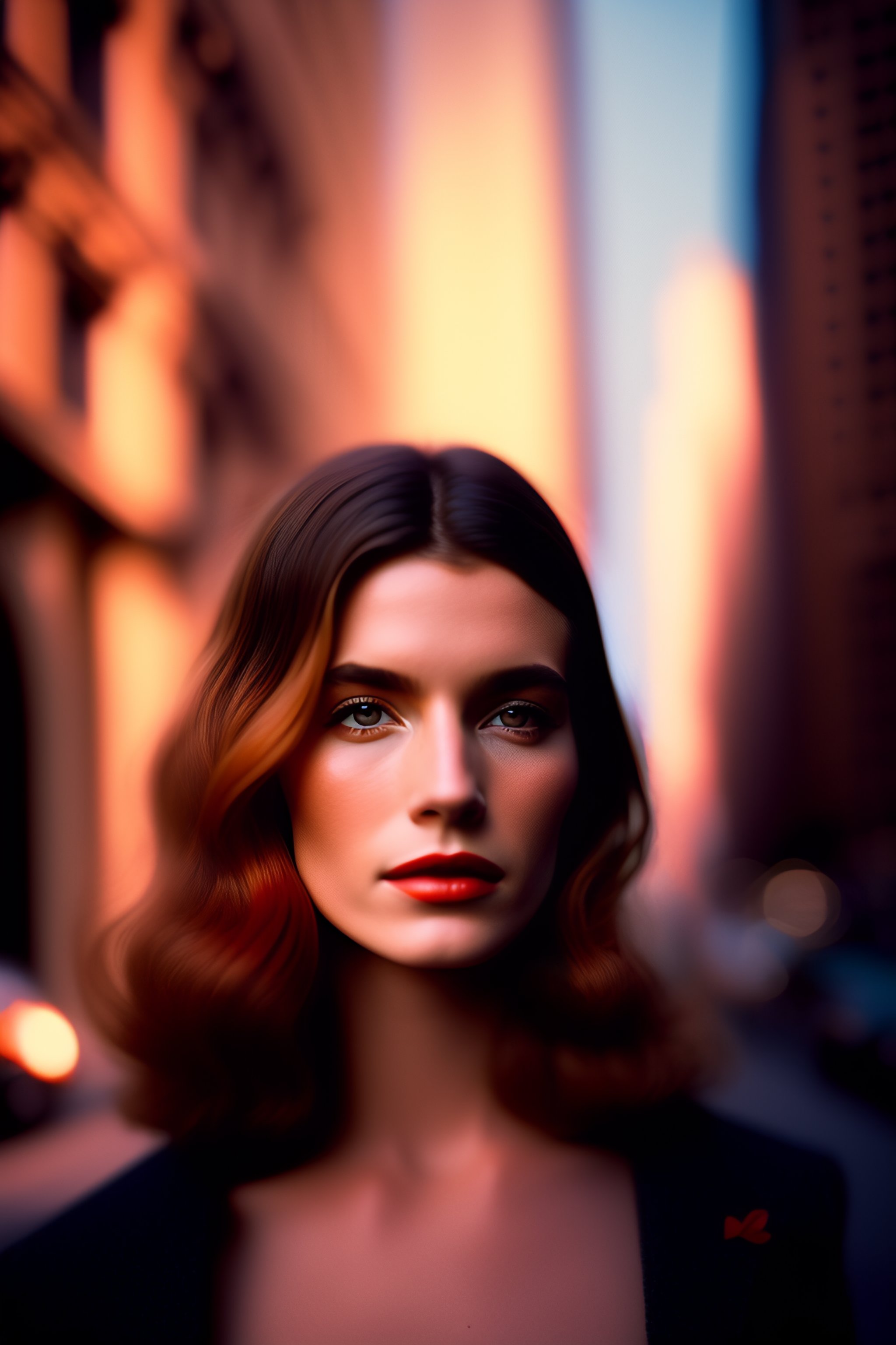 Lexica - Female semi nua perfect portrait, new york, medium format ...