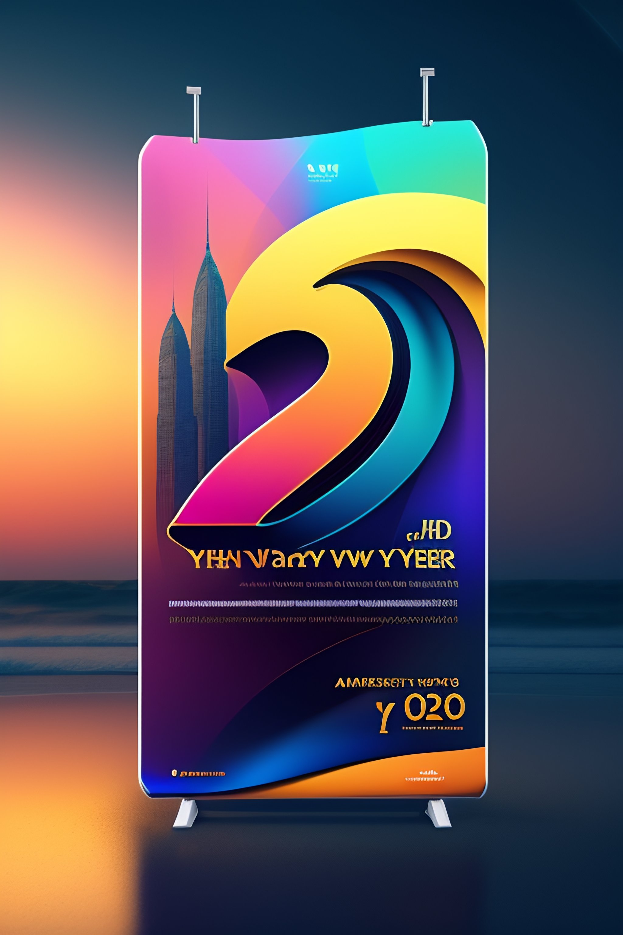 Lexica - Create a new year 2023 banner for a design agency, UI, UX, HD