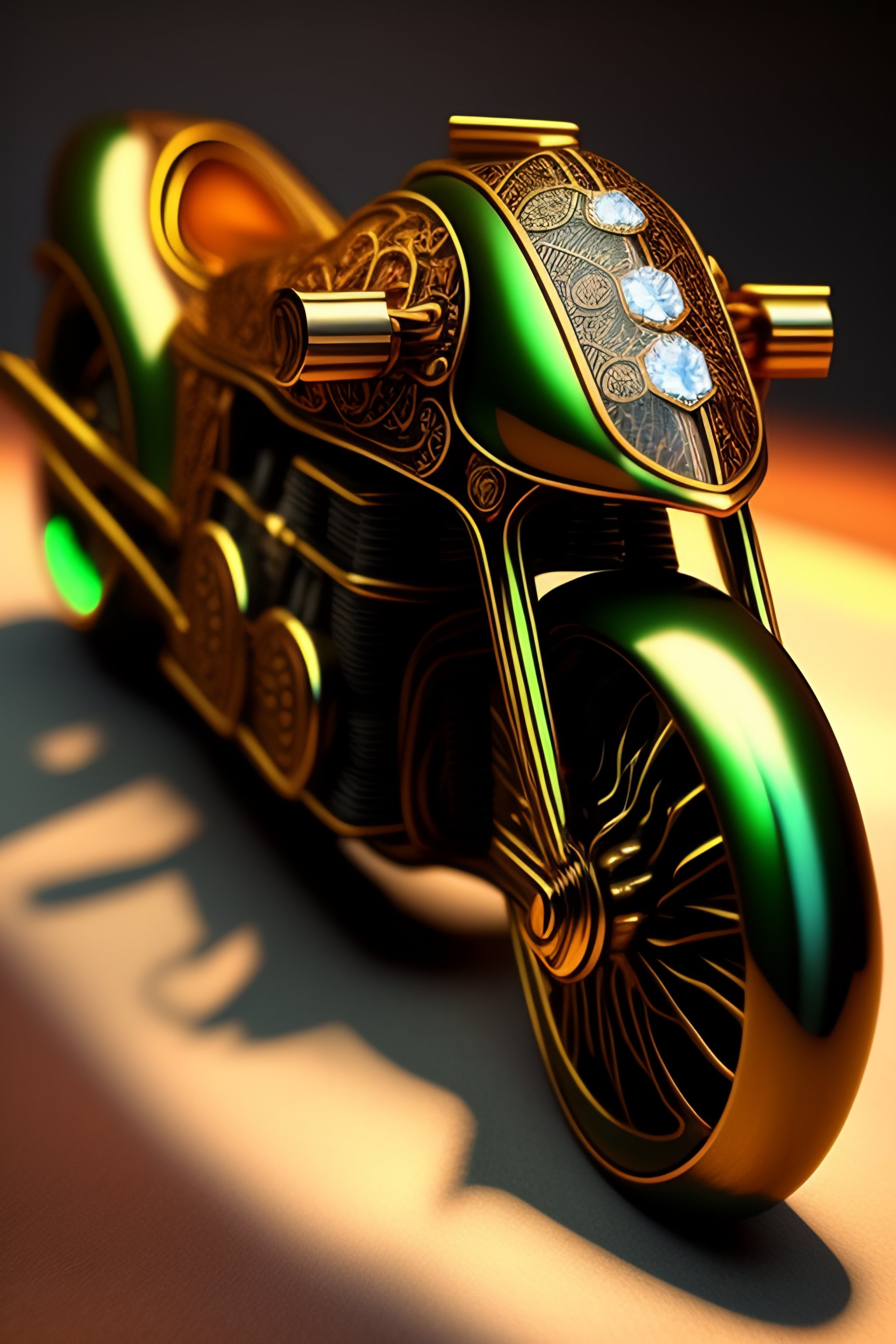 Lexica - Elaborate, highly detailed translucent cross motorbike, roots ...