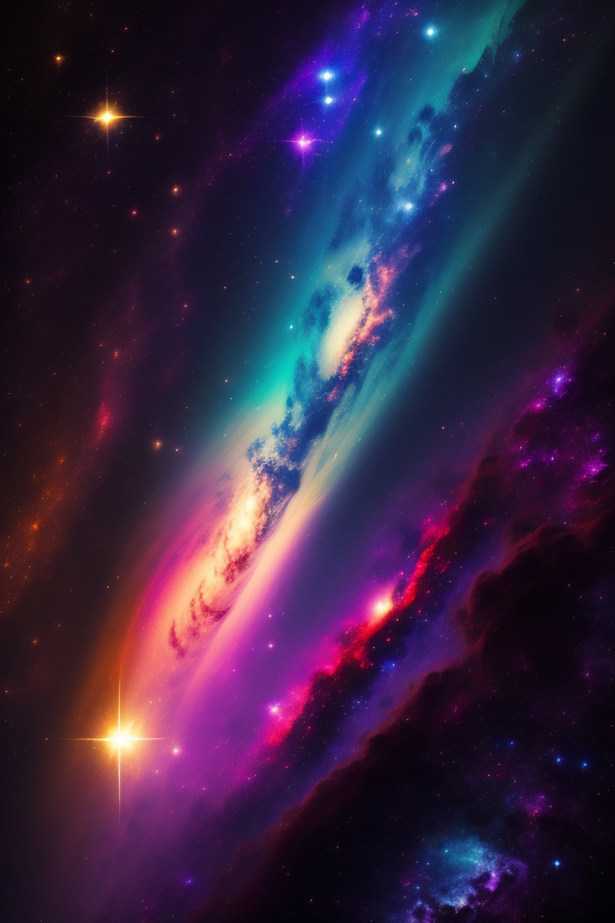 Lexica - Cosmic space scene lots of color sharp resolution, galaxies ...