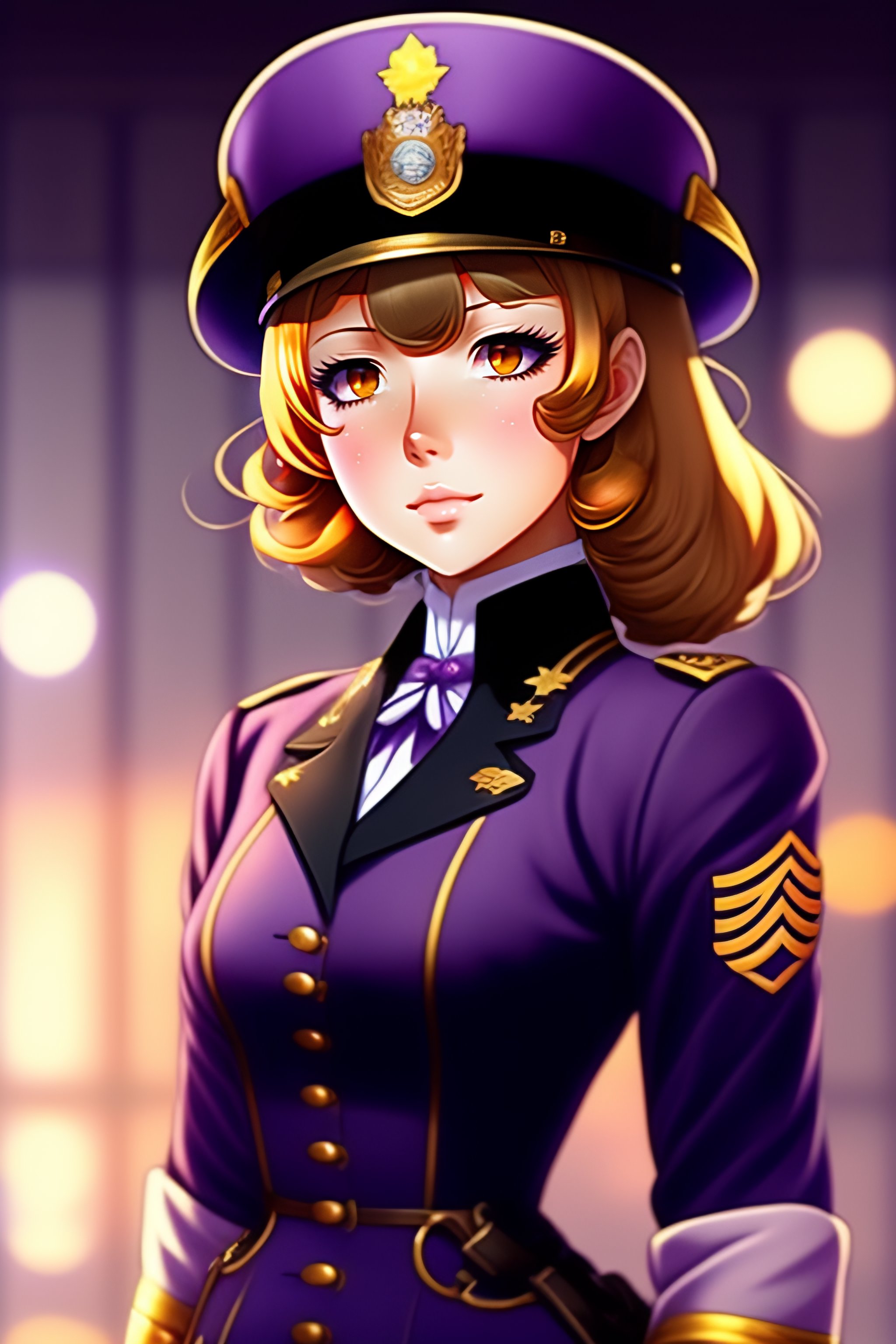 Lexica - One military officer girl; anime style; vintage 50's; world ...