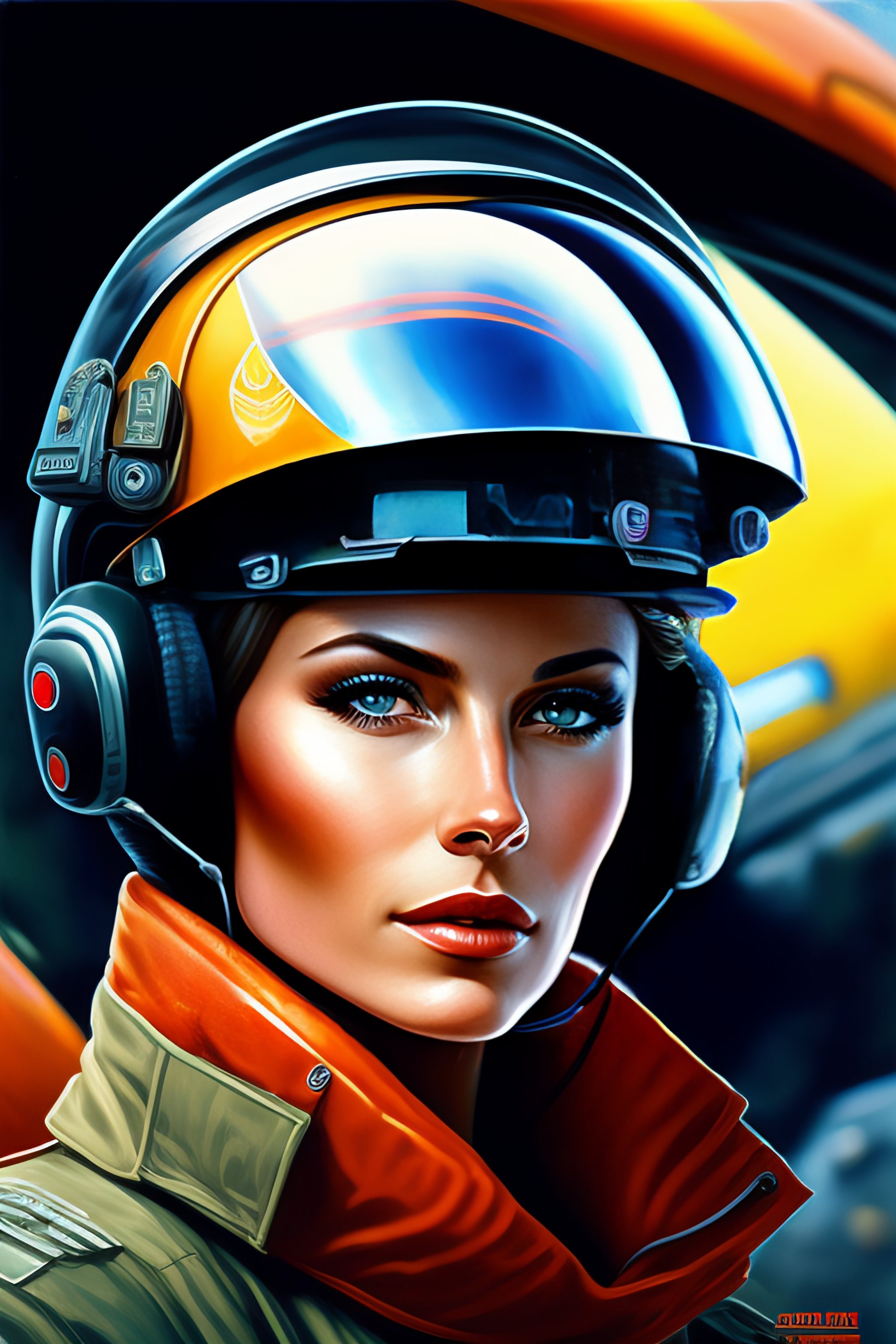 Lexica - Cyborg pilot Russian women, interior cockpit, hyperdetailed ...