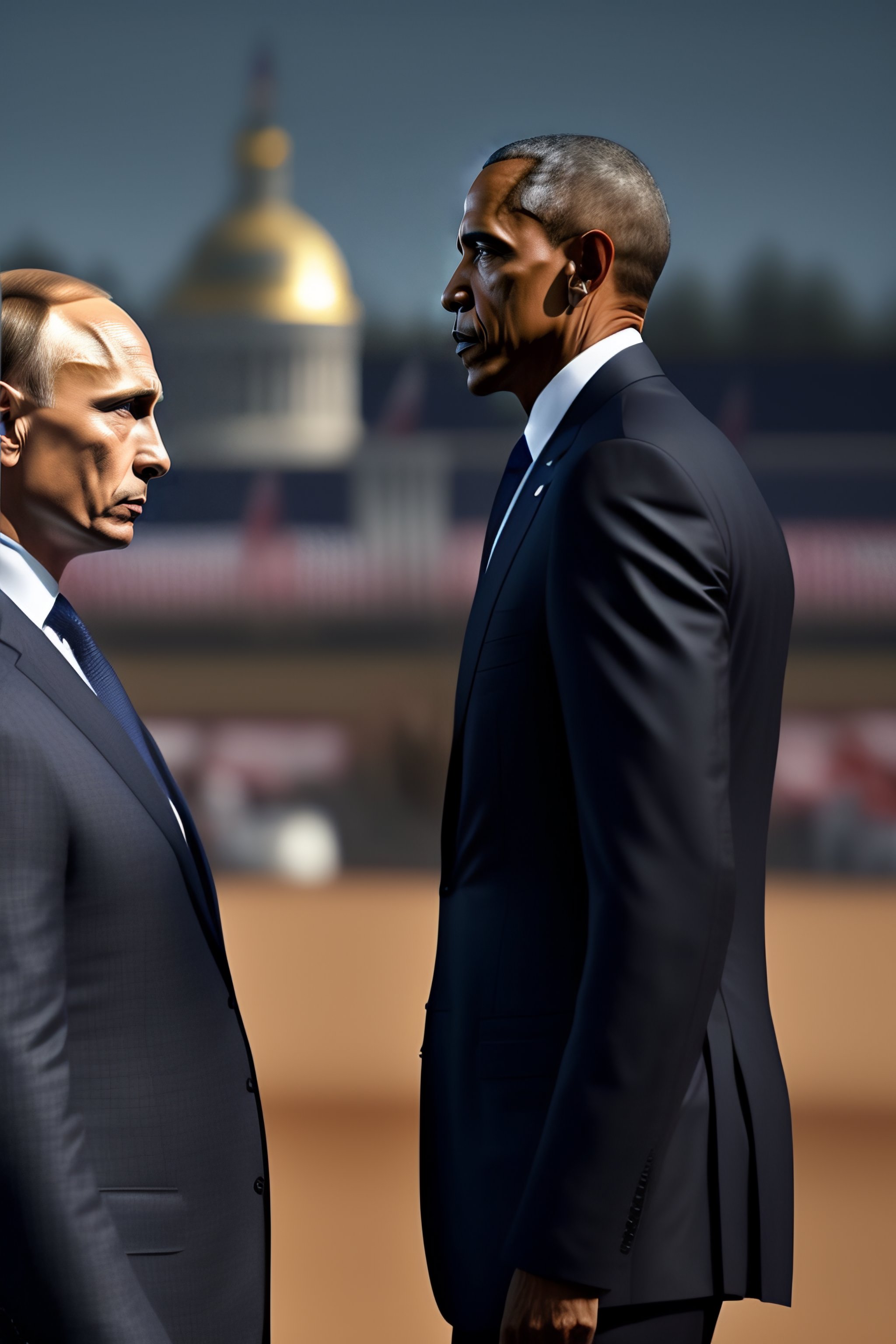 Lexica - Vladimir Putin having a face off with Barack Obama, ultra ...