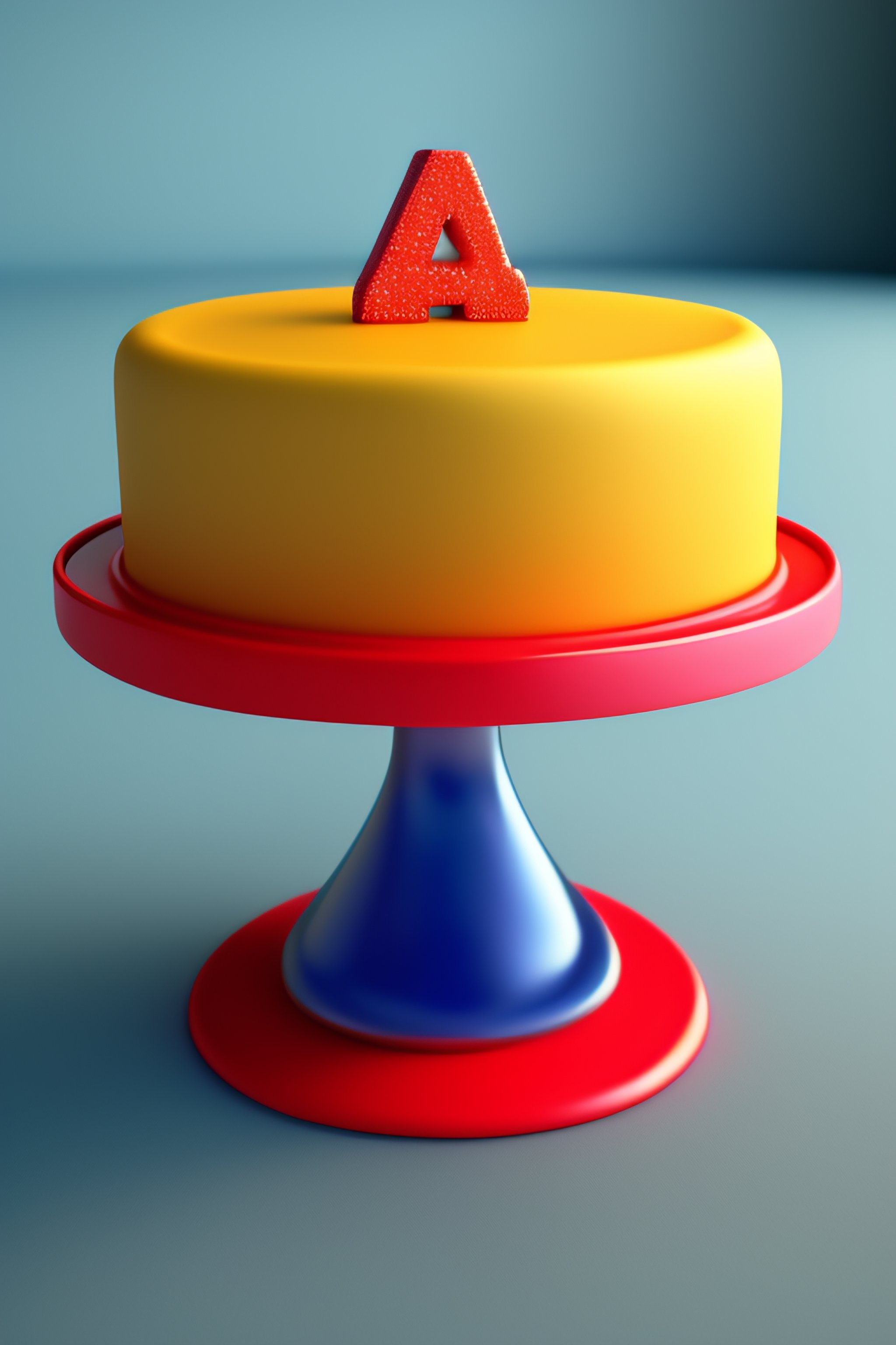 Lexica - 3d render of one year birthday cake for of my little boy HUGO