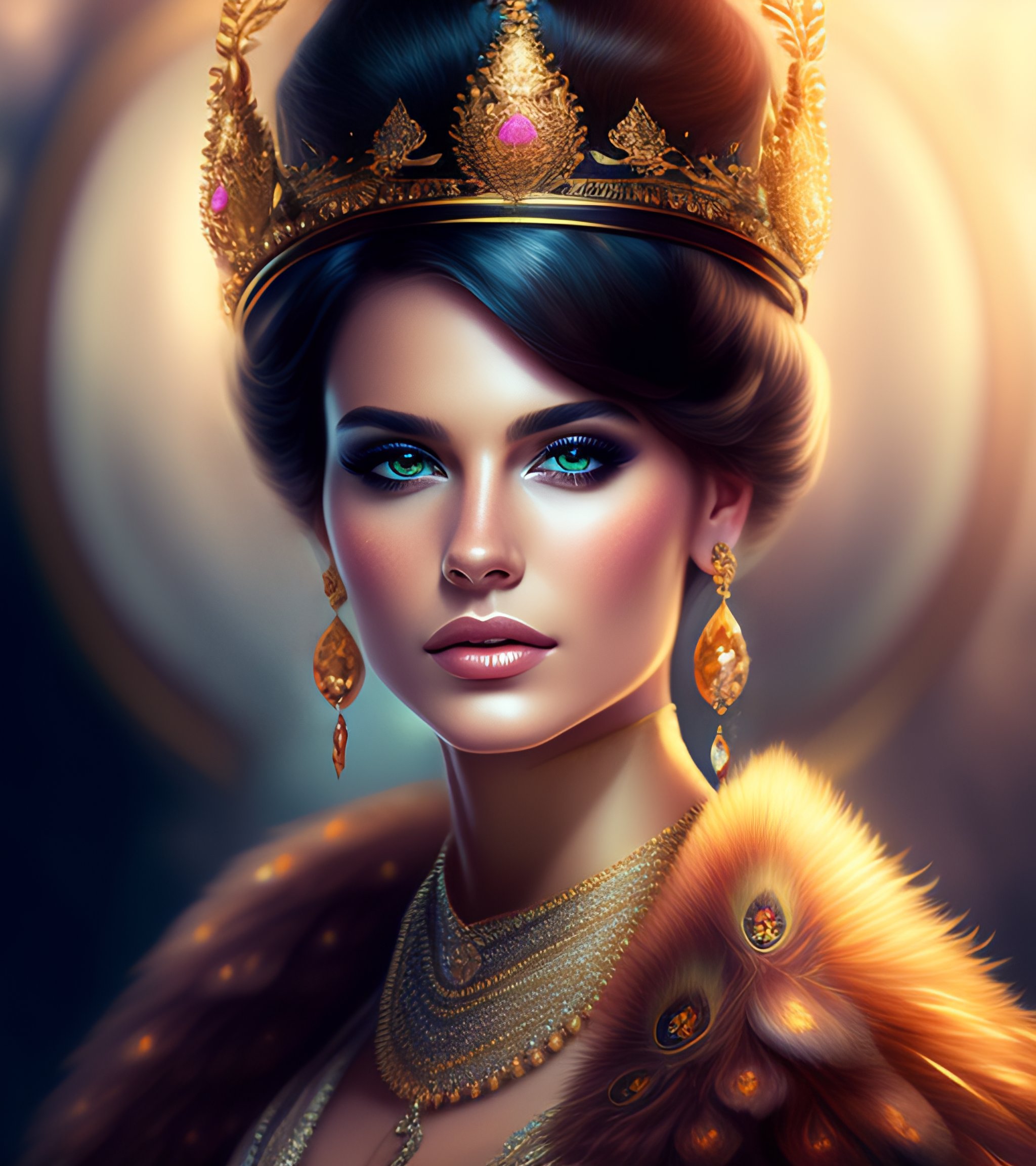 Lexica - Beautiful portrait of an attractive Princess wearing a tiara ...
