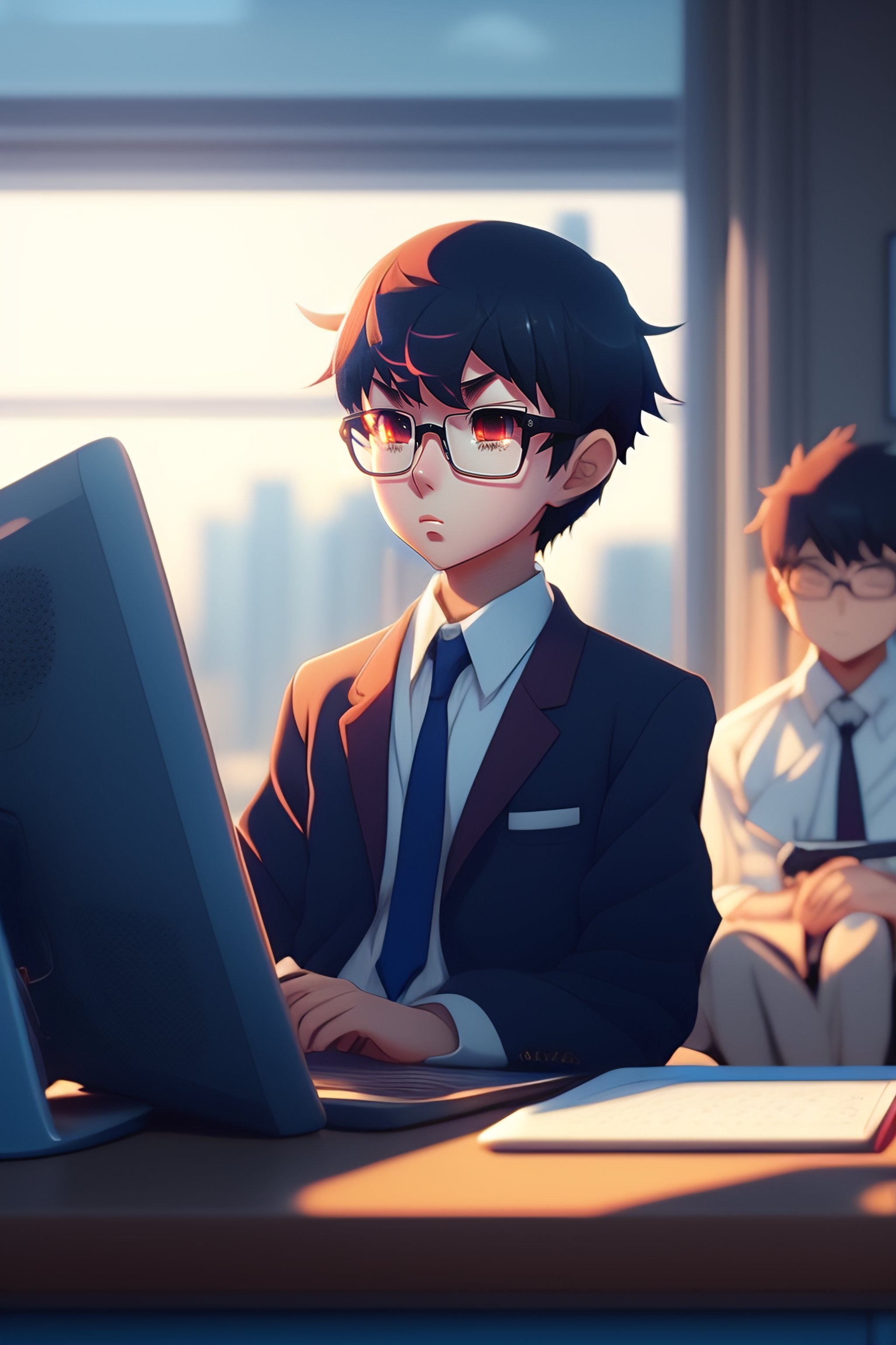 Lexica - A nerdy anime boy is looking for solutions,depression, in the ...