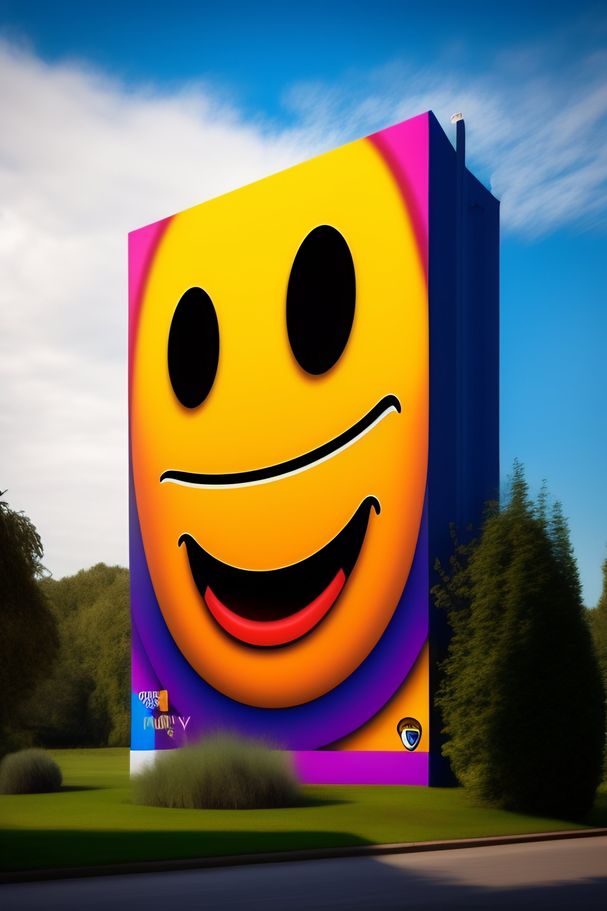 Lexica - Emoji zany face graffiti 2d