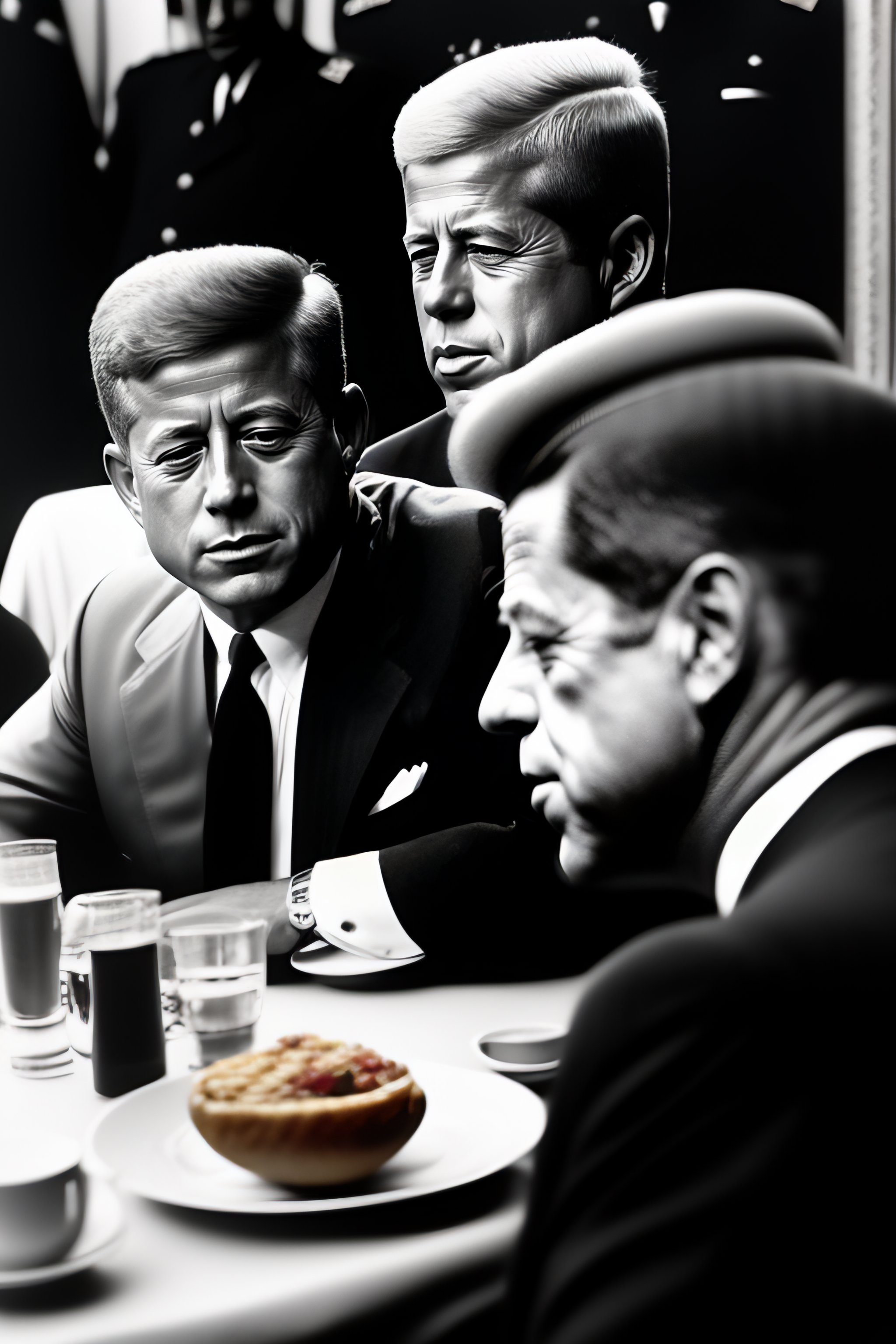 Lexica - Benjamin Netanyahu eating breakfast with JFK